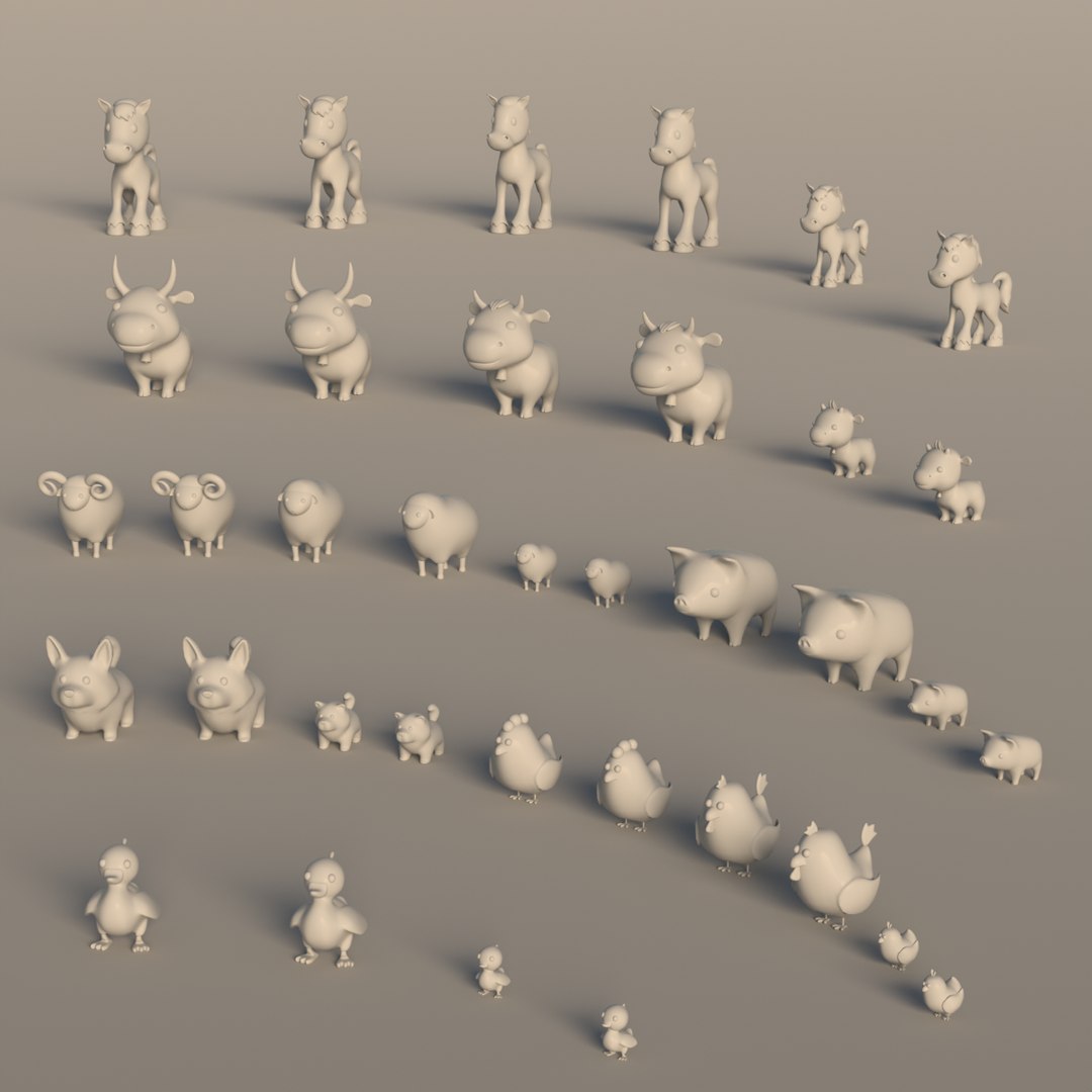 3D Model Farm Animals Pack - TurboSquid 2131070
