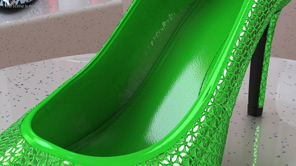 Green Glitter Heels 3D model - TurboSquid 1826009