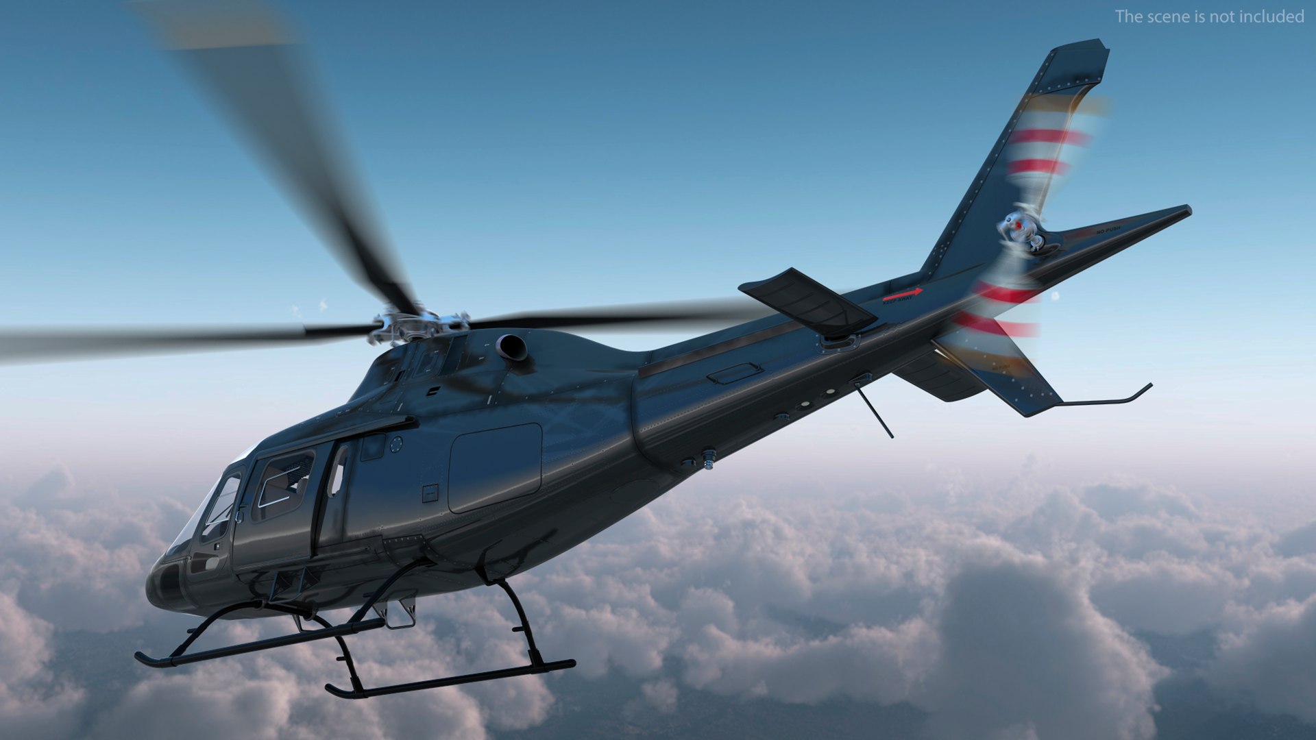3D Utility Helicopter Black Rigged For Maya - TurboSquid 2180398