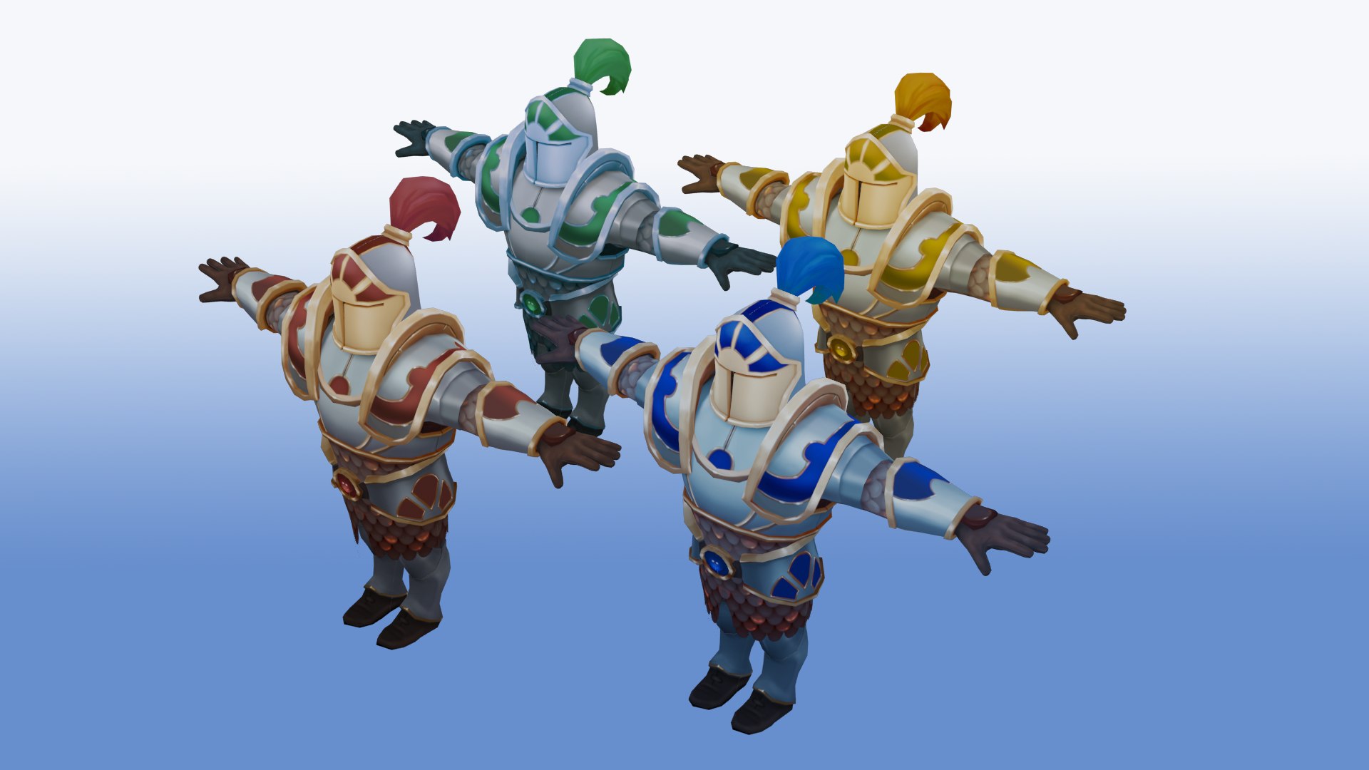 3D Stylized Game Knight - TurboSquid 1971924