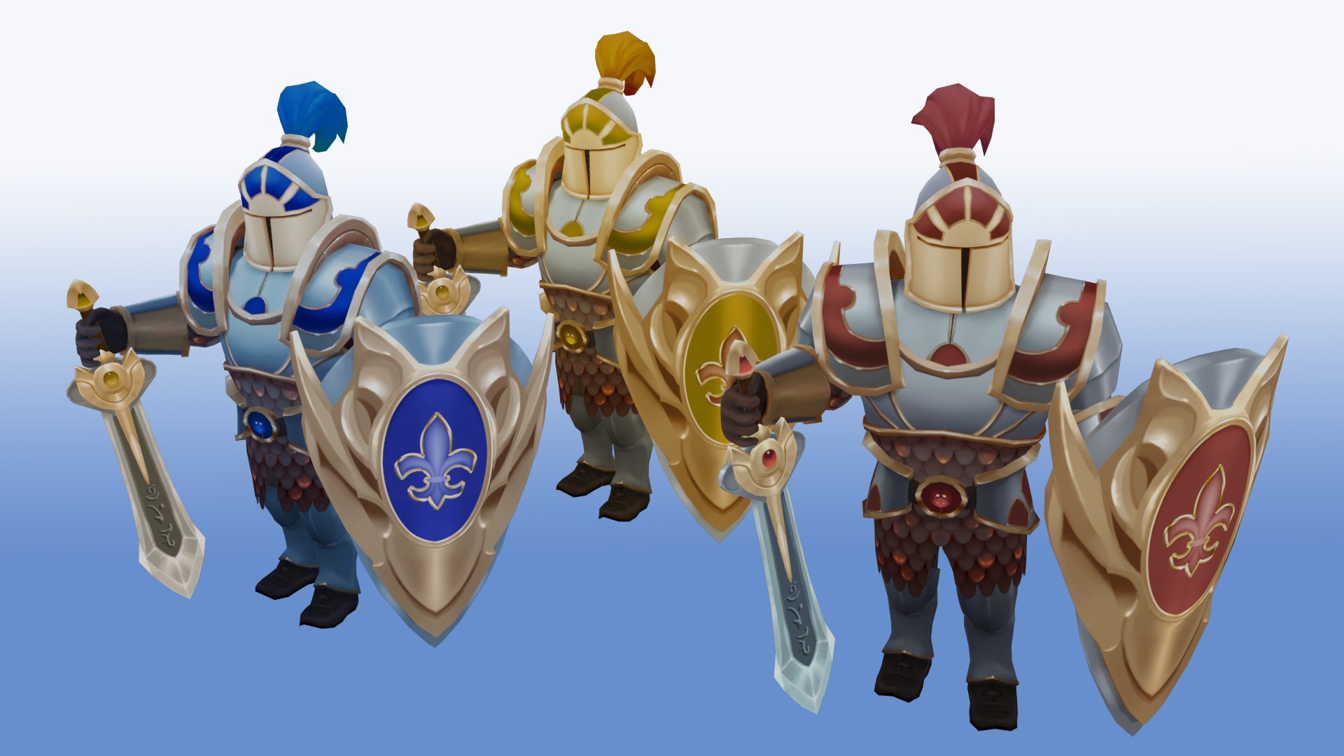 3D Stylized Game Knight - TurboSquid 1971924