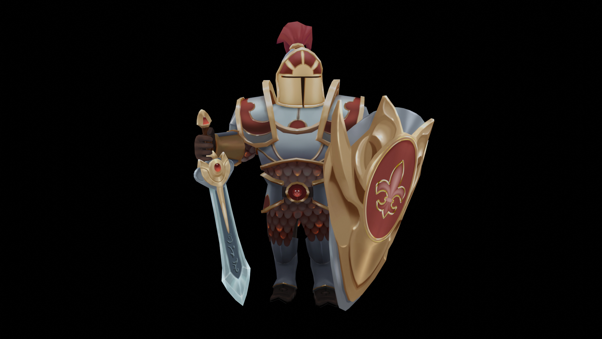 3D Stylized Game Knight - TurboSquid 1971924