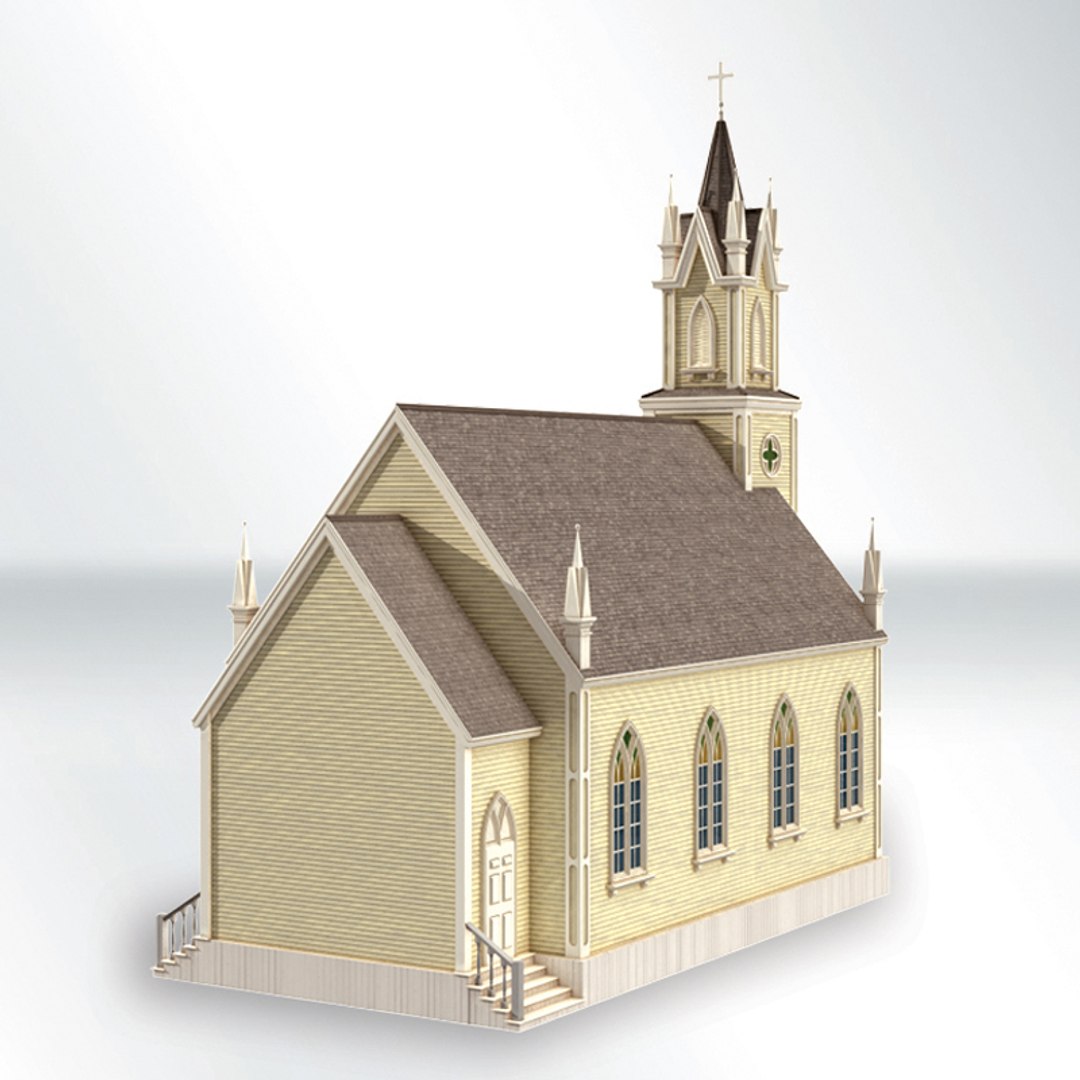 3D Victorian Church Model - TurboSquid 1296732