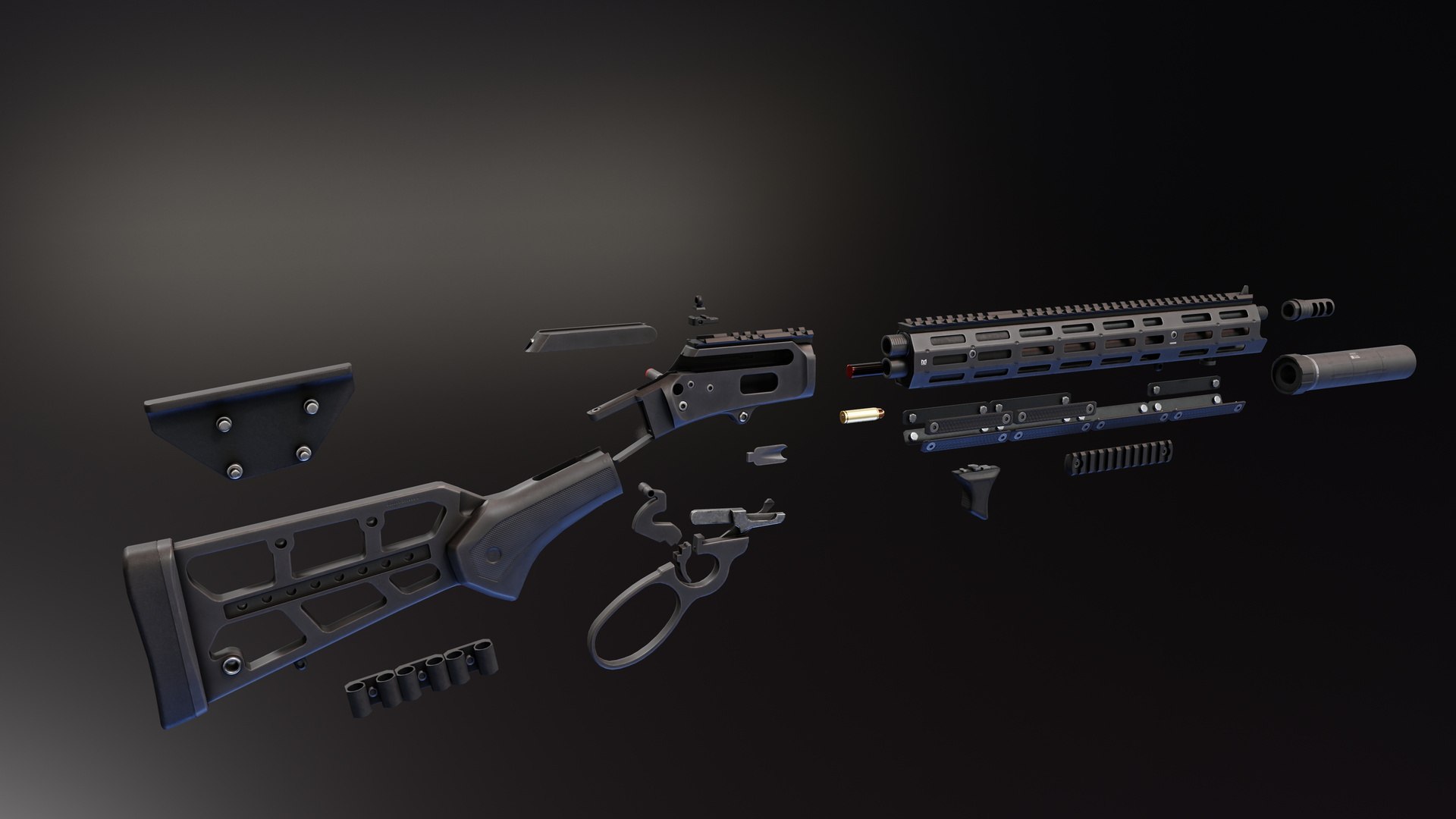 3D Marlin 1894 Dark Tracker - TurboSquid 2094964