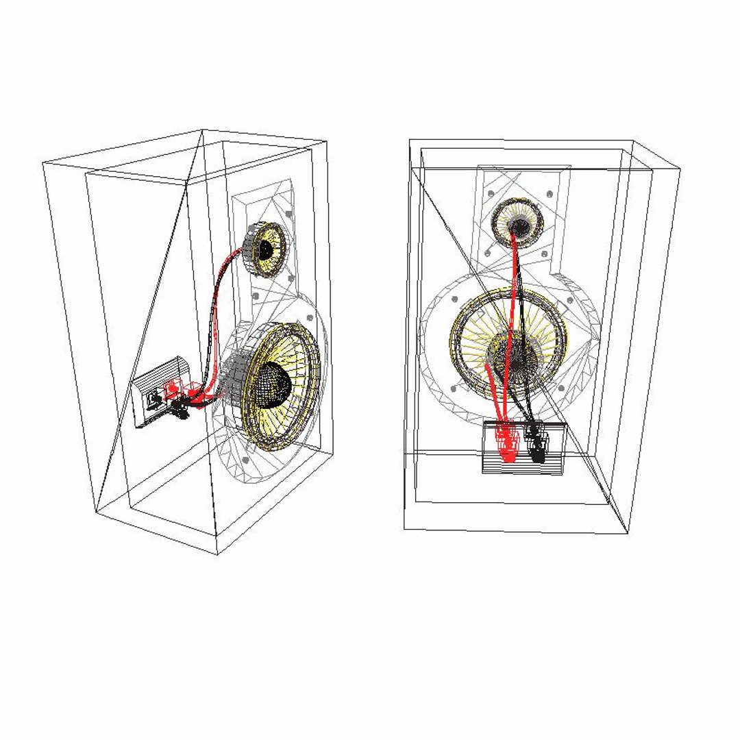 3d Monitor Speakers Model