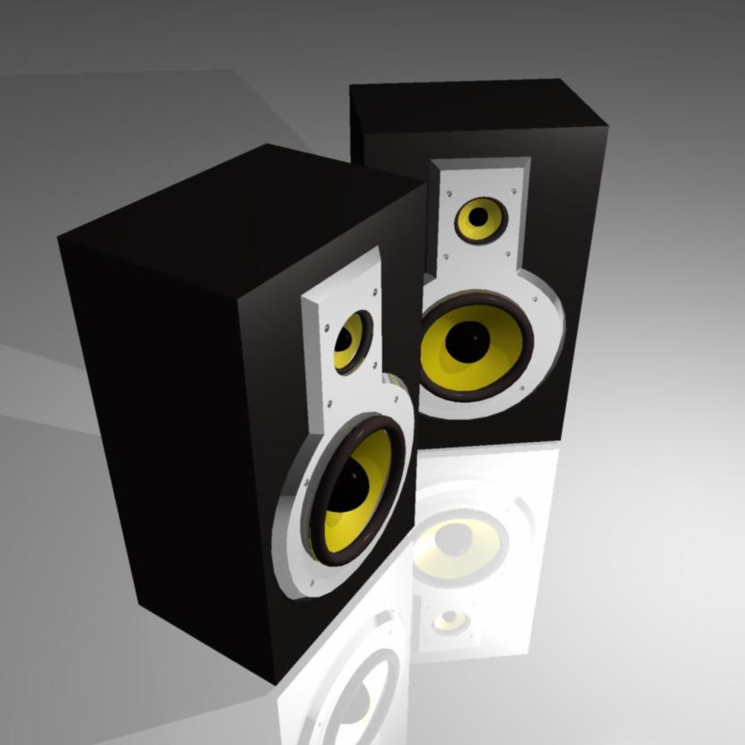 3d Monitor Speakers Model