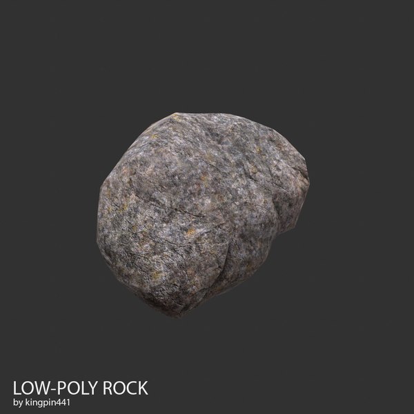 3d model low-poly rock