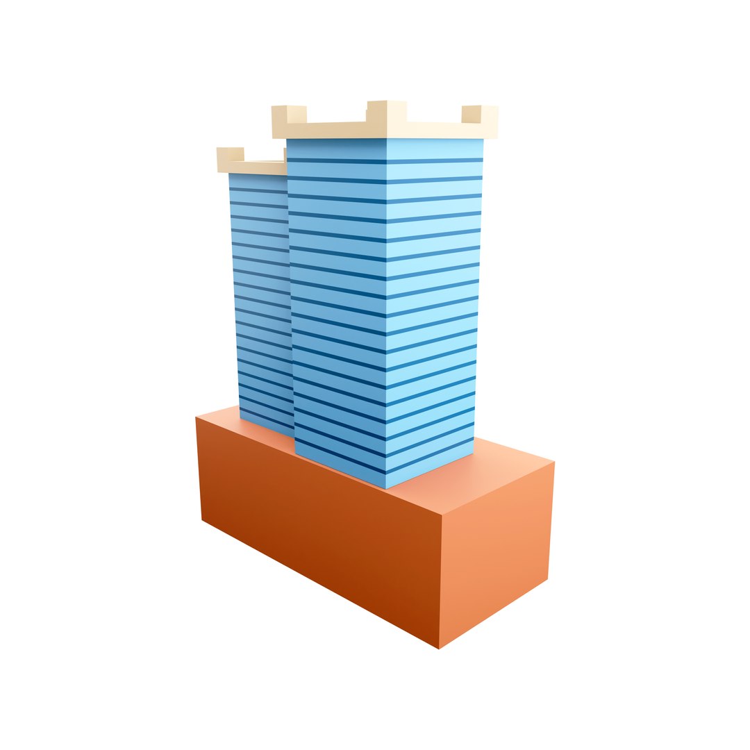 3D Modern City Building Exterior Icon Model - TurboSquid 2063147