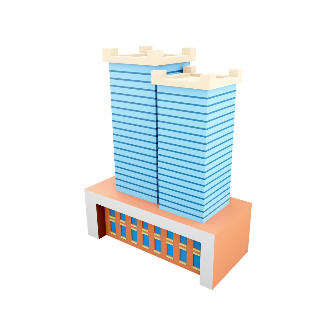 3D Modern City Building Exterior Icon Model - TurboSquid 2063147