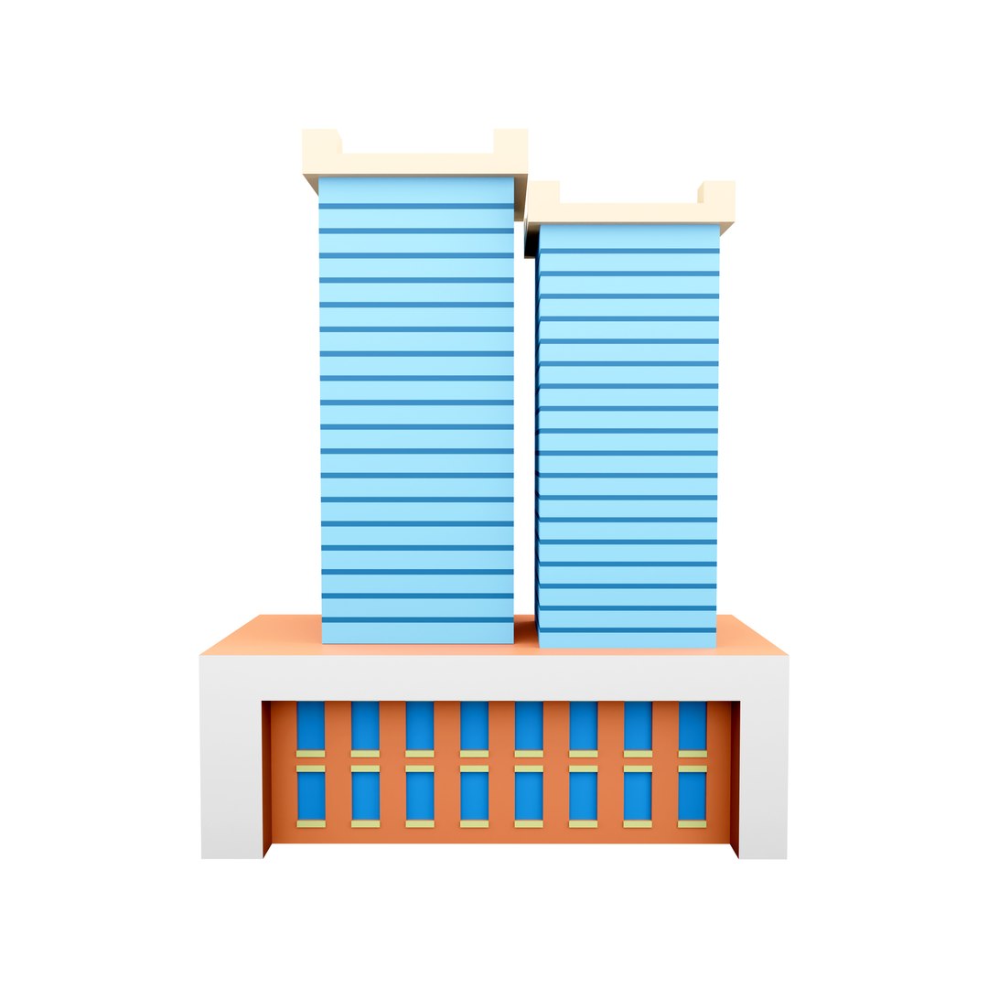 3D Modern City Building Exterior Icon Model - TurboSquid 2063147