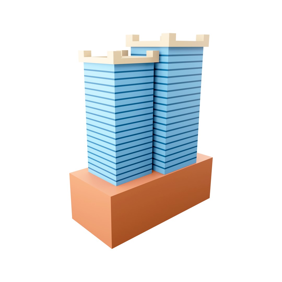 3D Modern City Building Exterior Icon Model - TurboSquid 2063147