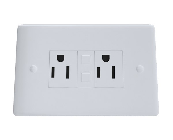 3d model lutron light switch outlet