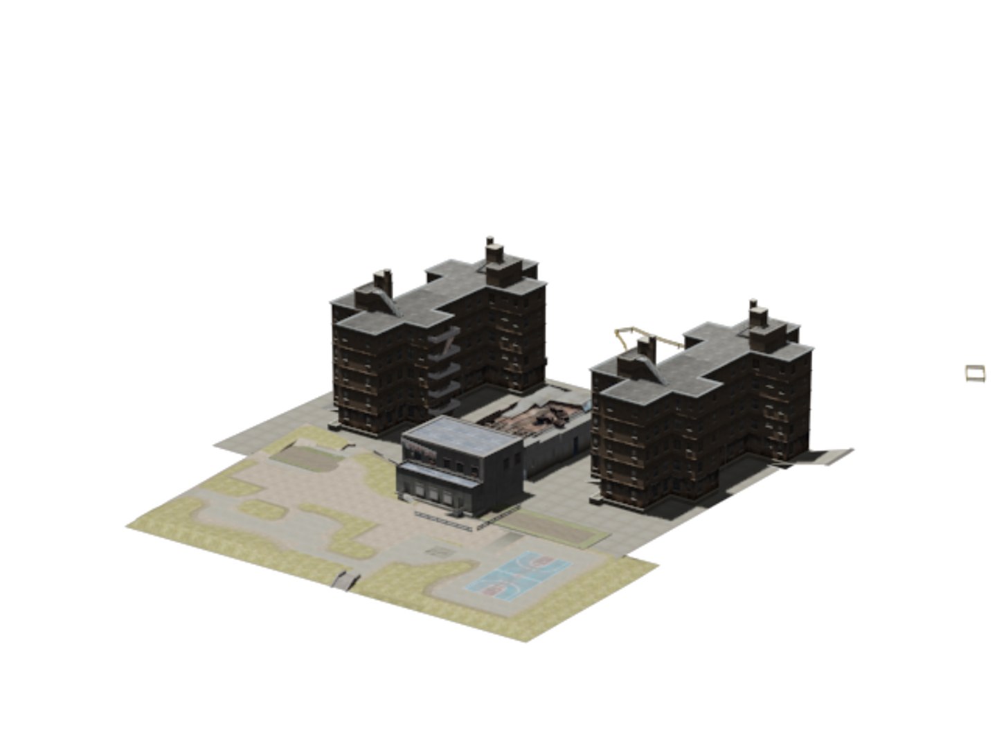 3d Rendered Neighbourhood Landscape