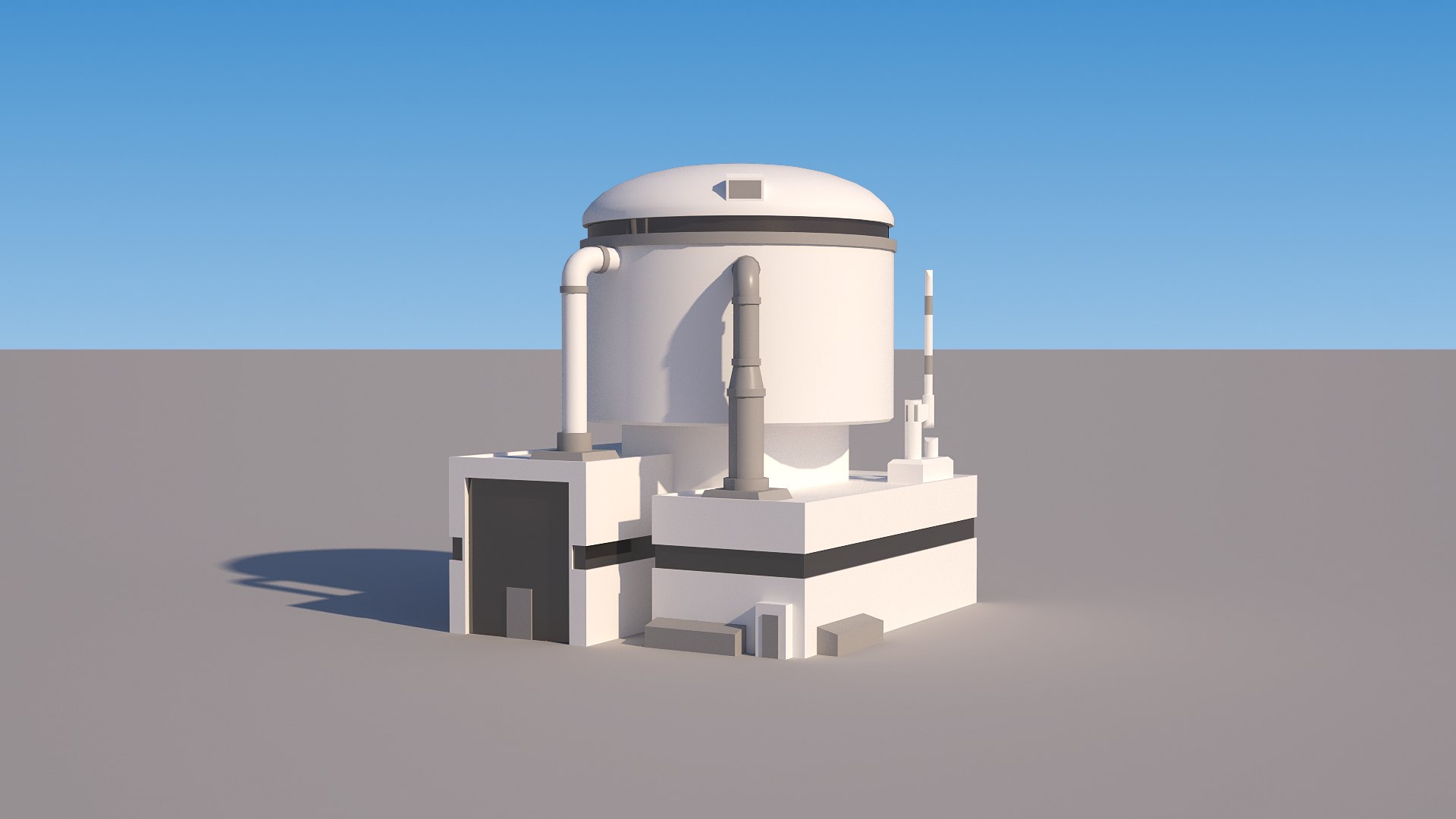 3D Model Low-Poly Industrial Buildings Set 02 - TurboSquid 2185045