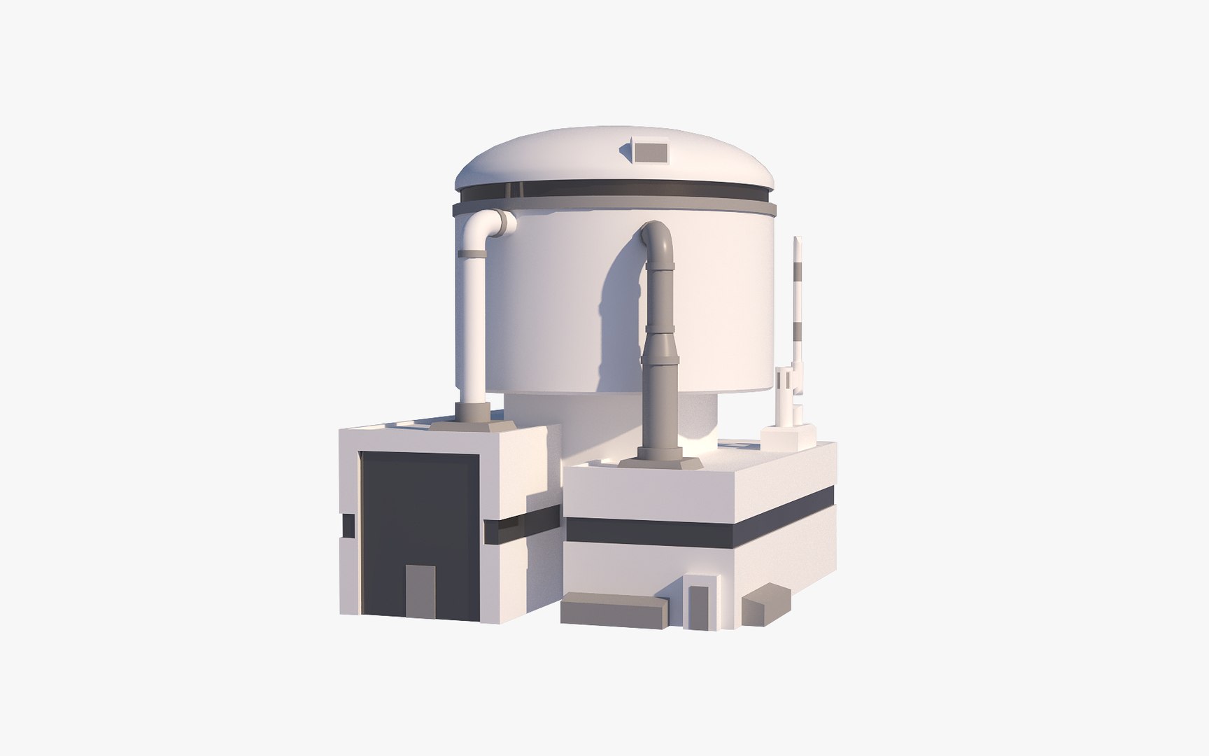 3D Model Low-Poly Industrial Buildings Set 02 - TurboSquid 2185045