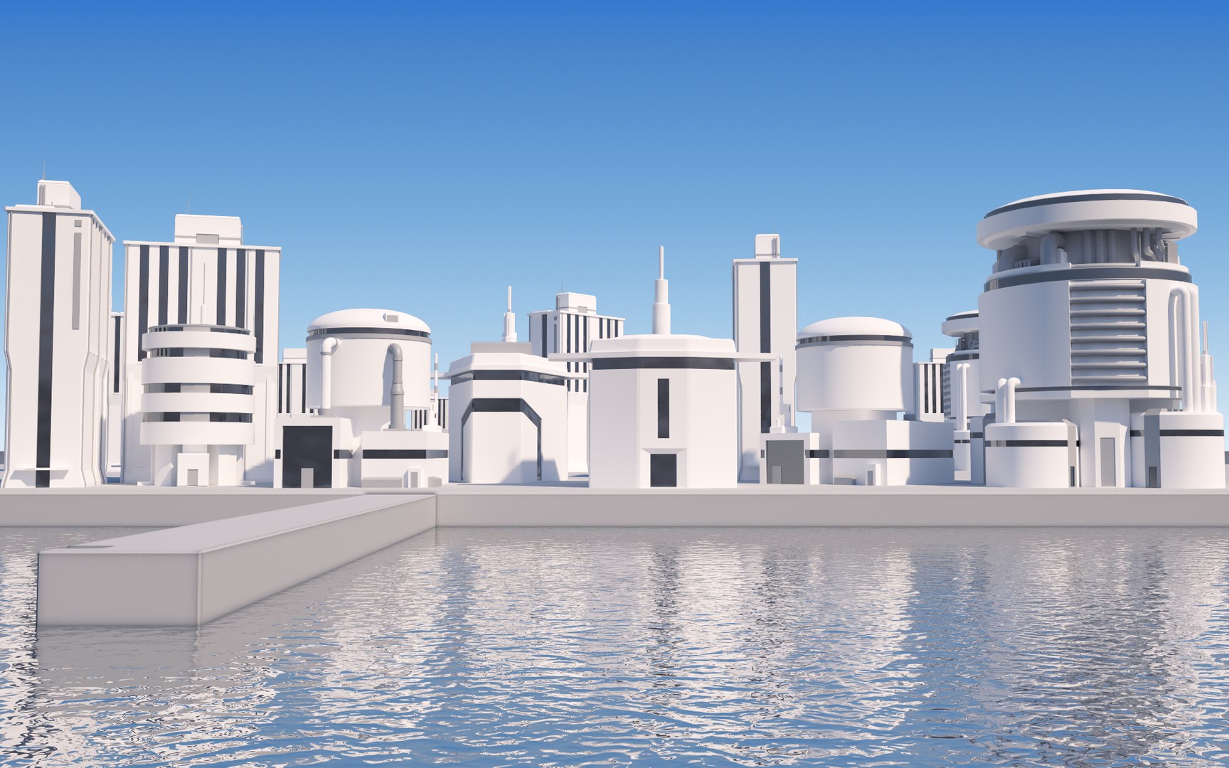 3D Model Low-Poly Industrial Buildings Set 02 - TurboSquid 2185045