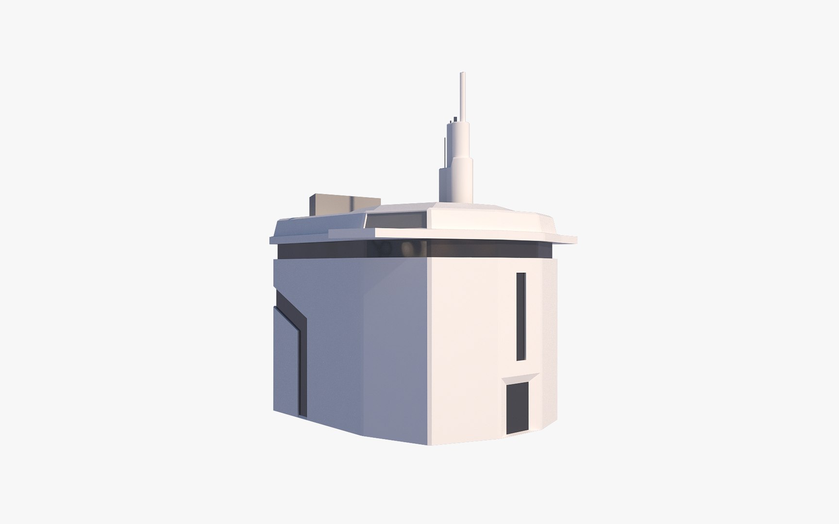 3D Model Low-Poly Industrial Buildings Set 02 - TurboSquid 2185045