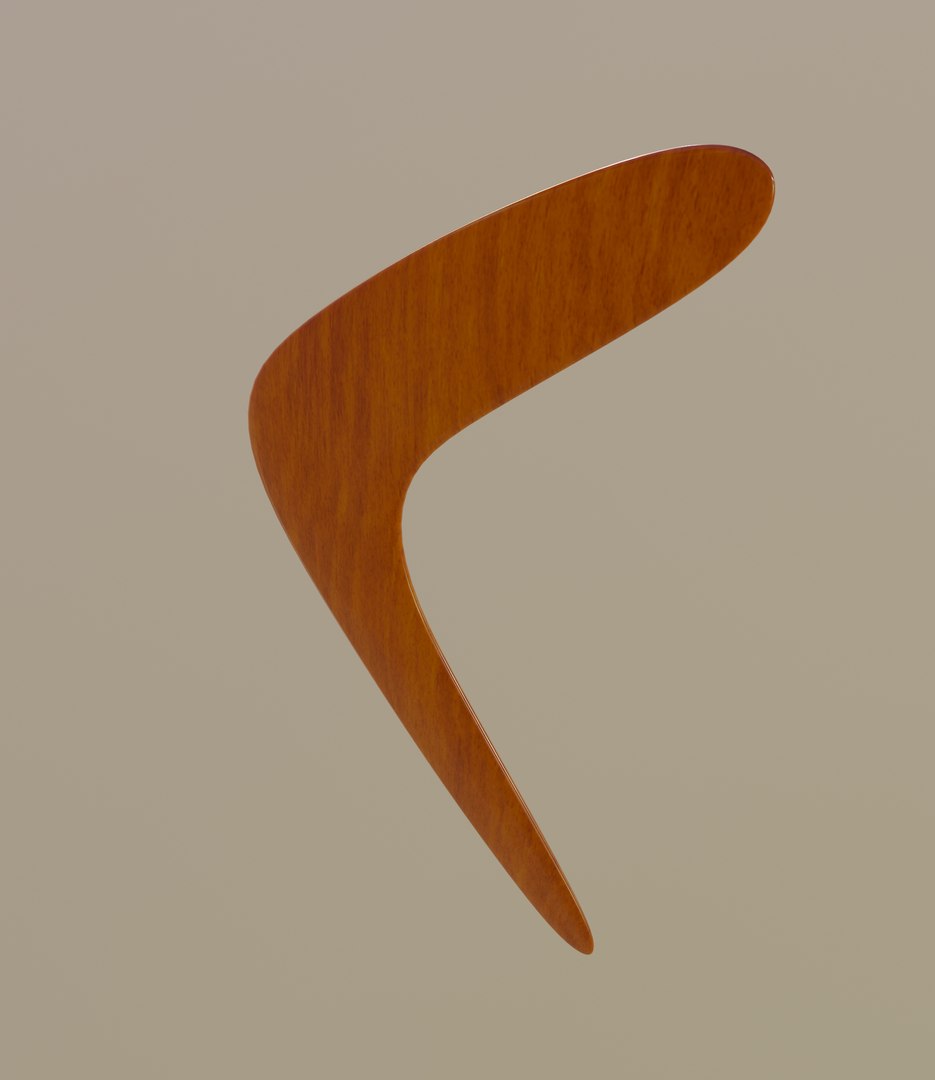 3D wooden boomerang model - TurboSquid 1481704