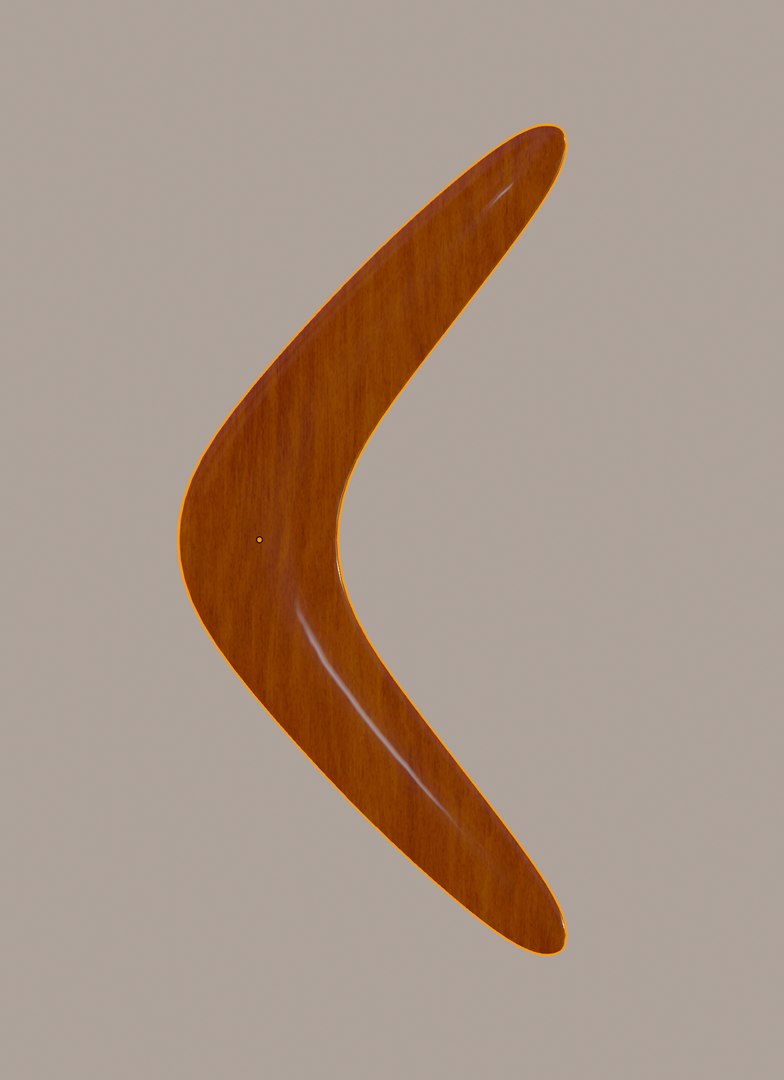 3D wooden boomerang model - TurboSquid 1481704