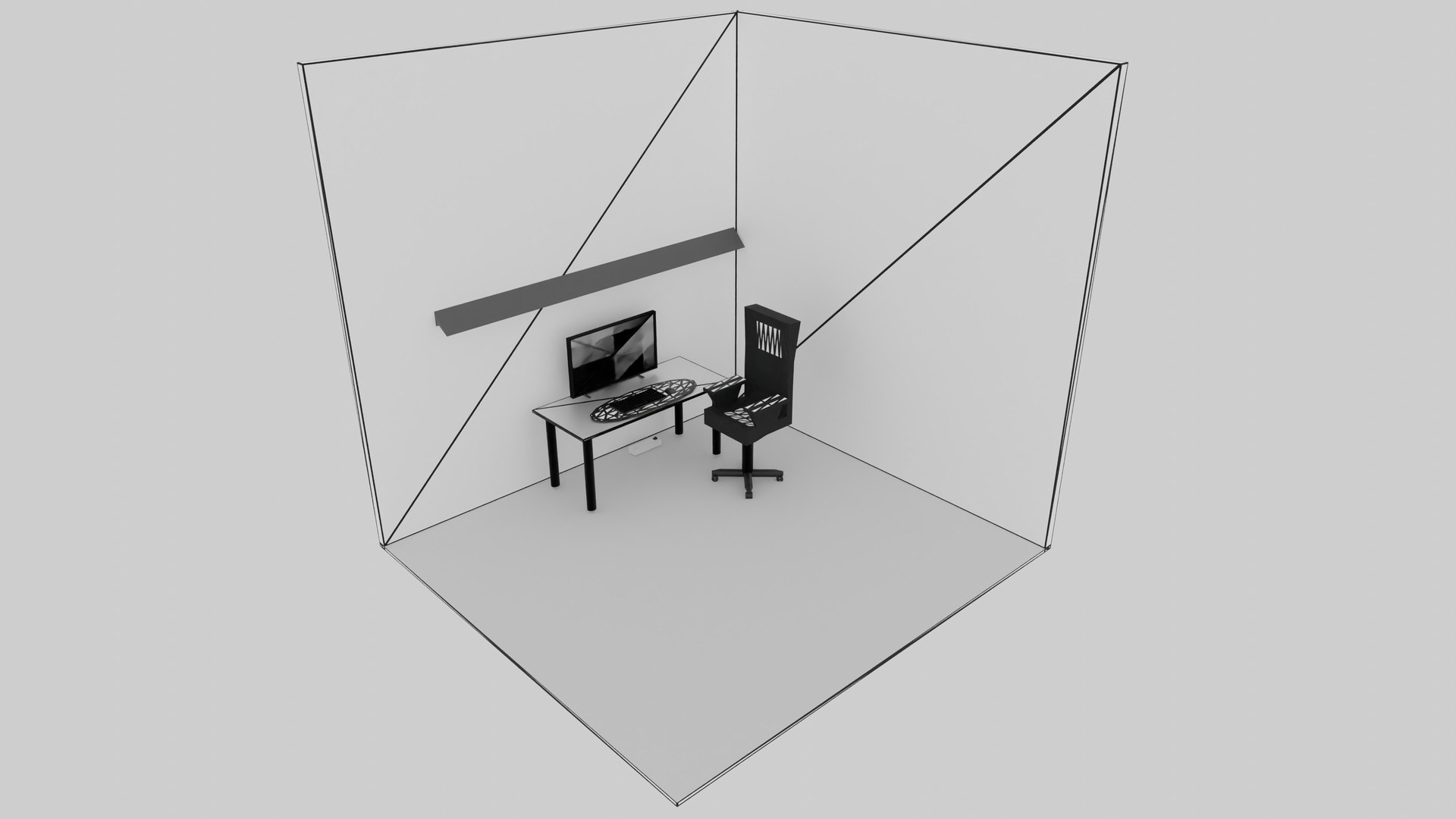 Gaming Room Lowpoly 3D - TurboSquid 1978104
