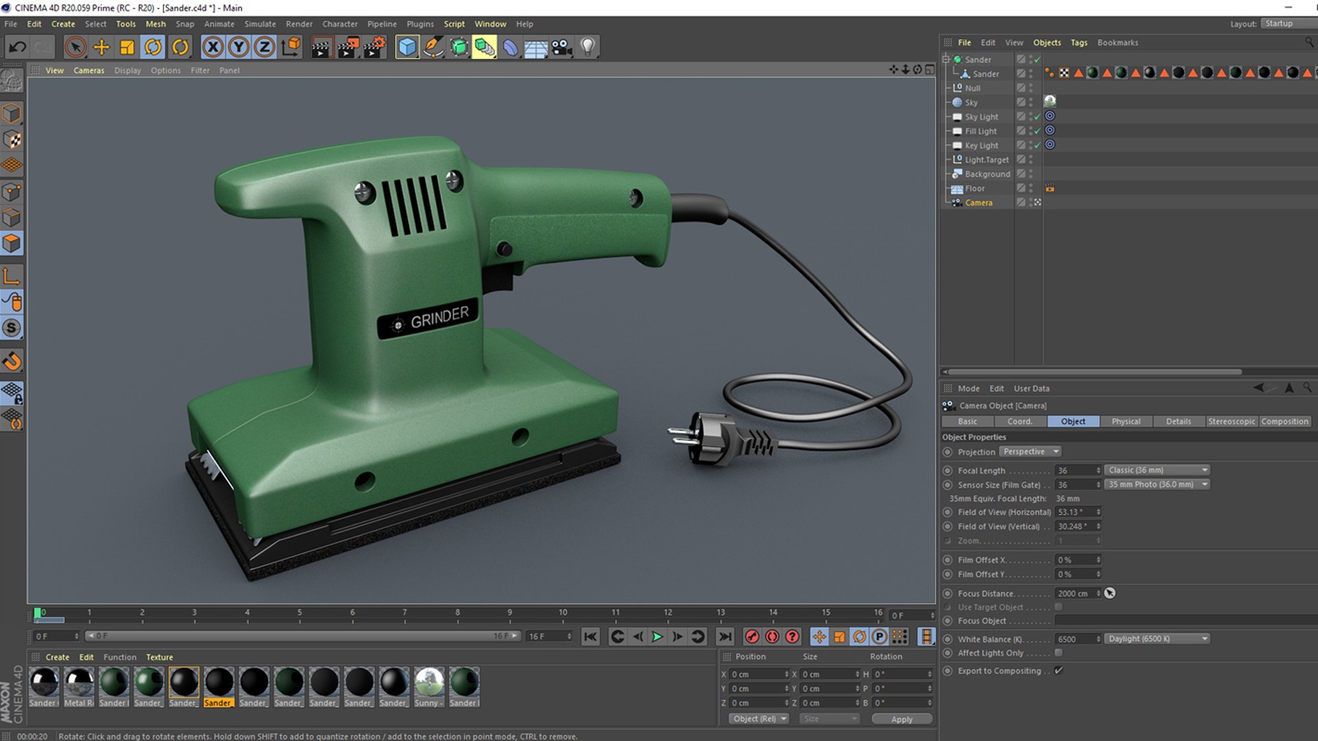 3D Electric Sander Model - TurboSquid 1415795