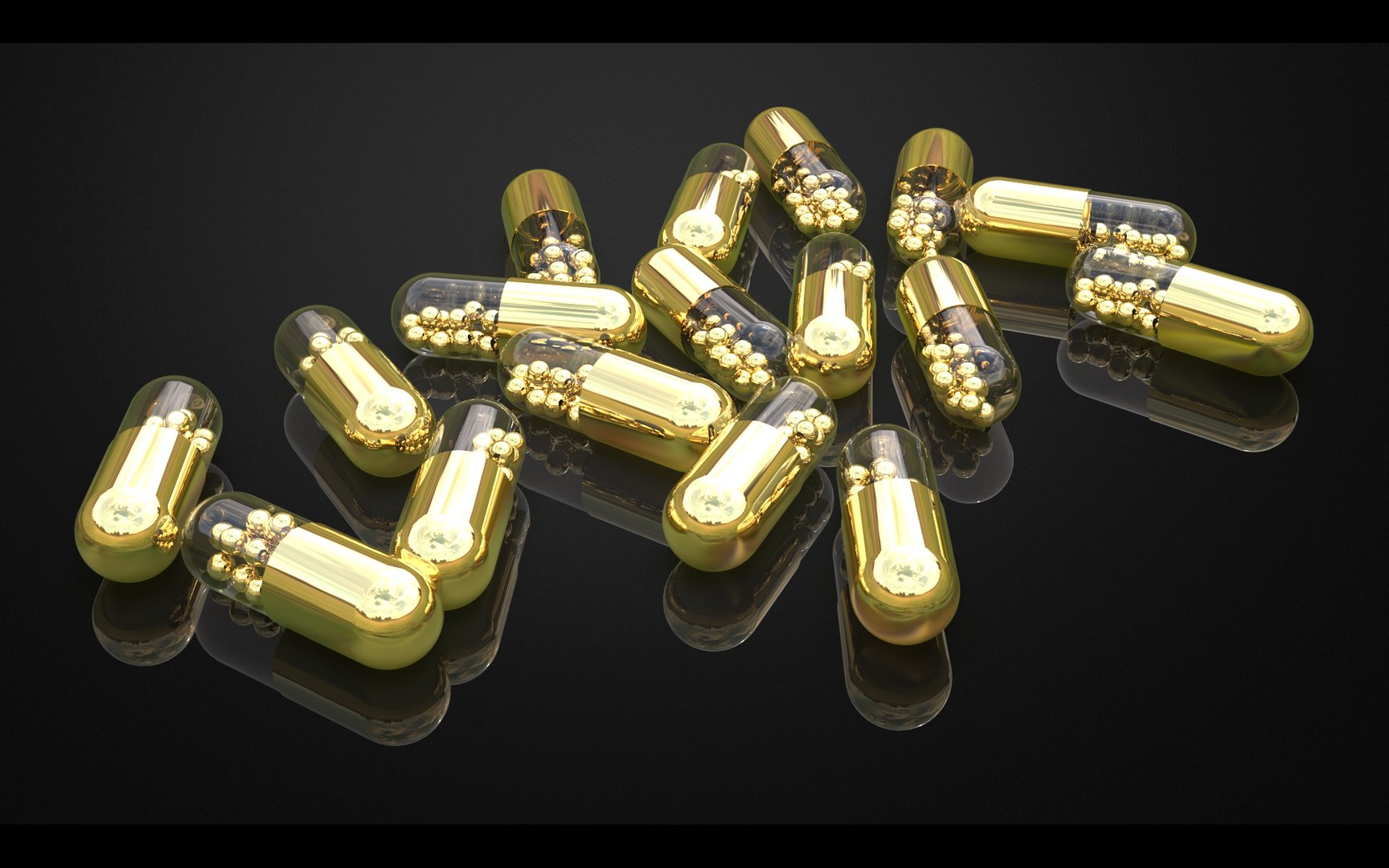 Golden Capsules 3D Model - TurboSquid 2090729