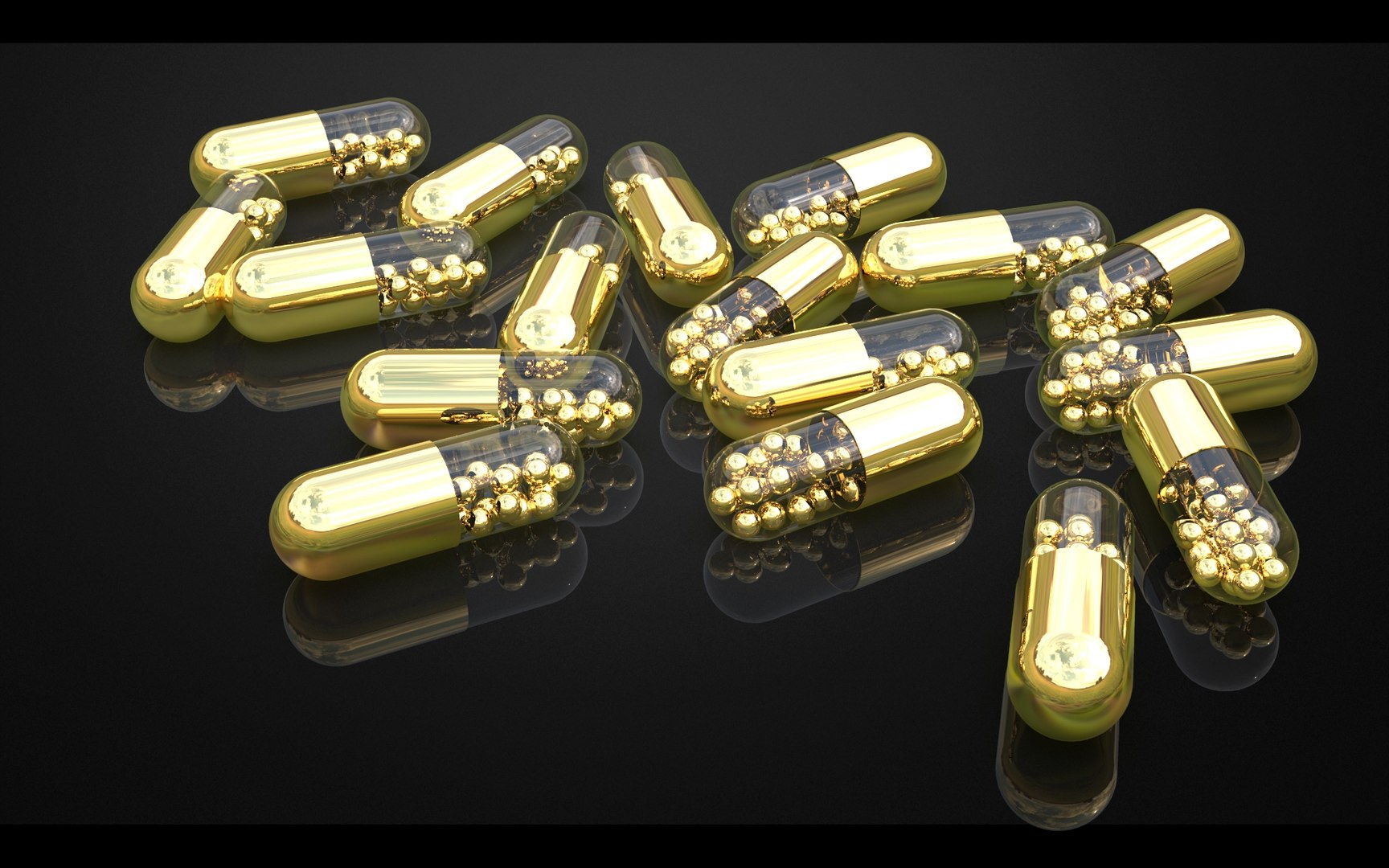 Golden Capsules 3D Model - TurboSquid 2090729