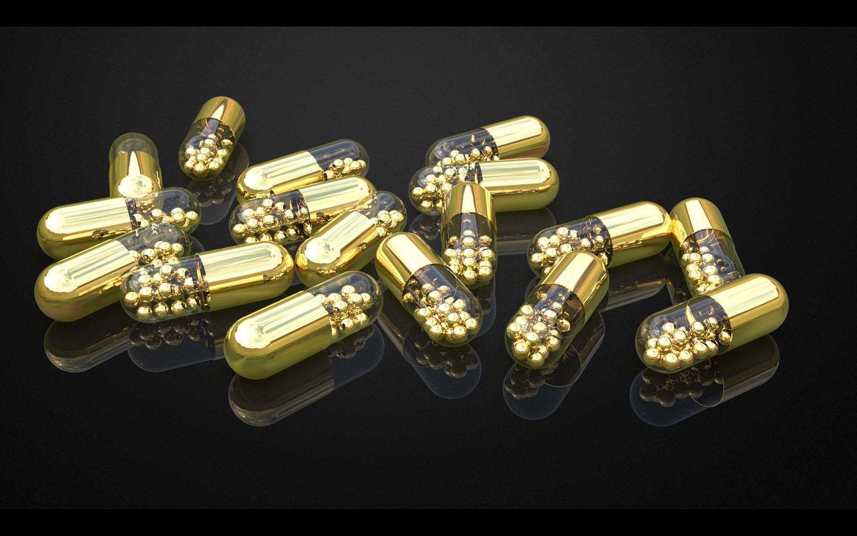Golden Capsules 3D Model - TurboSquid 2090729