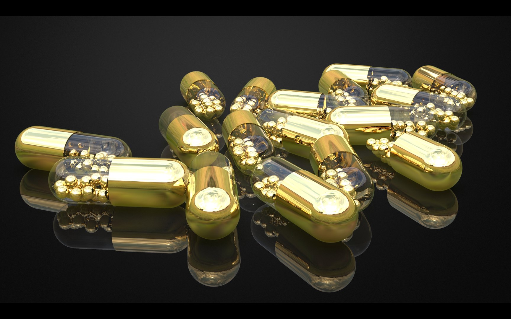 Golden Capsules 3D Model - TurboSquid 2090729