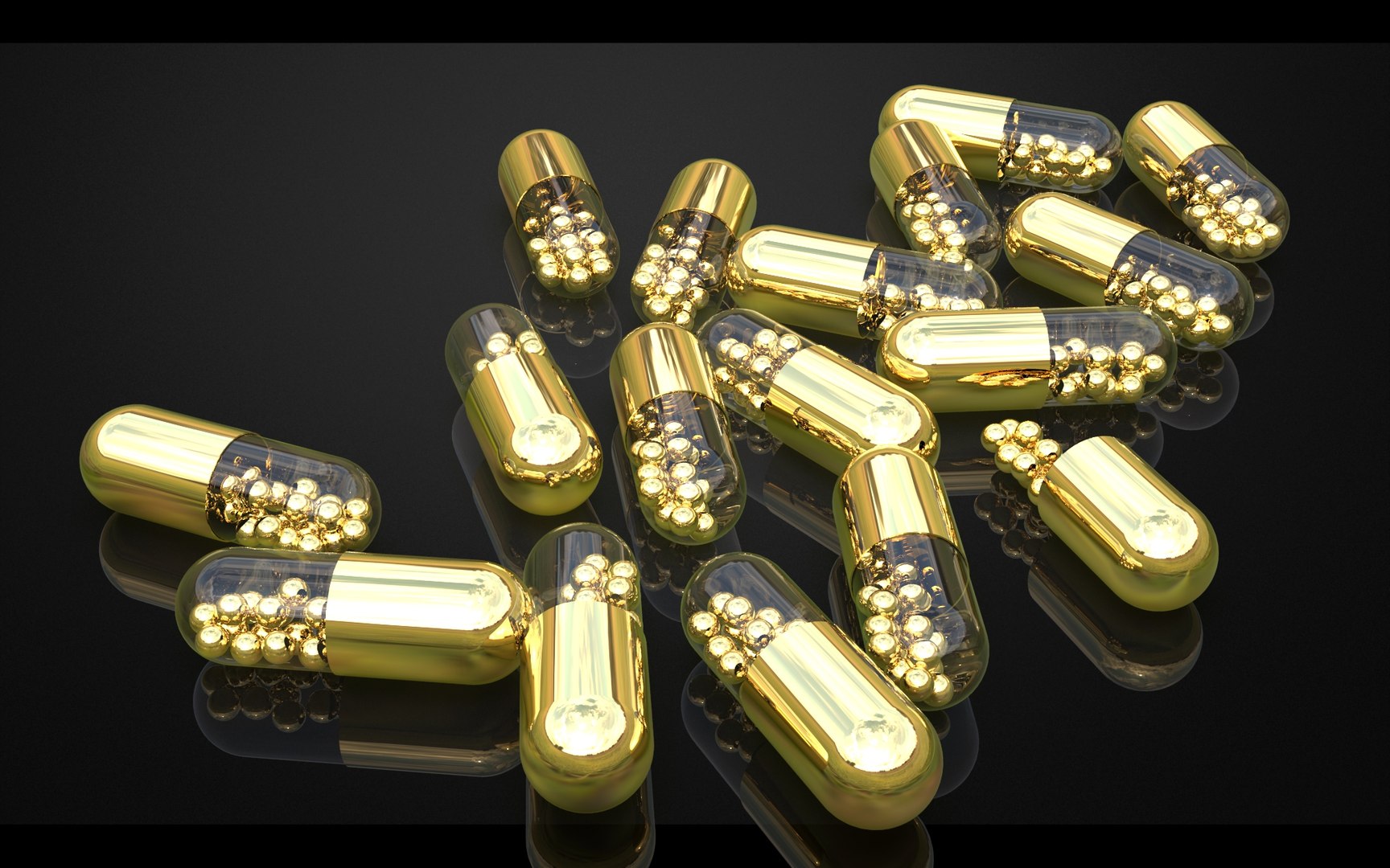 Golden Capsules 3D Model - TurboSquid 2090729
