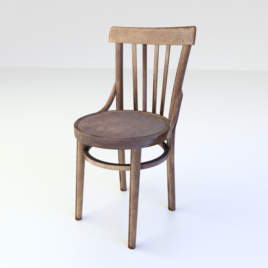 Old chair model - TurboSquid 1297451