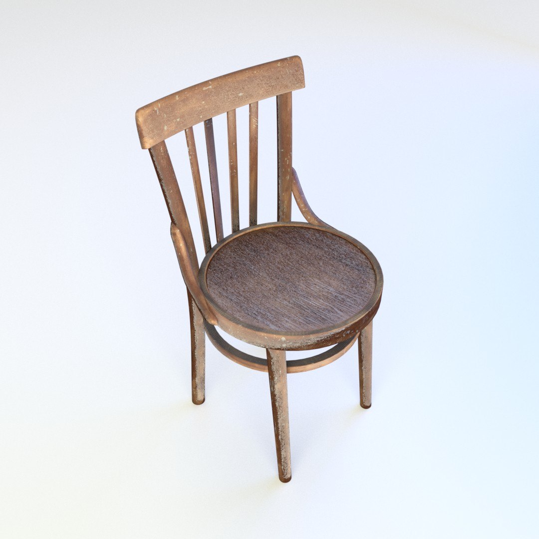 Old chair model - TurboSquid 1297451