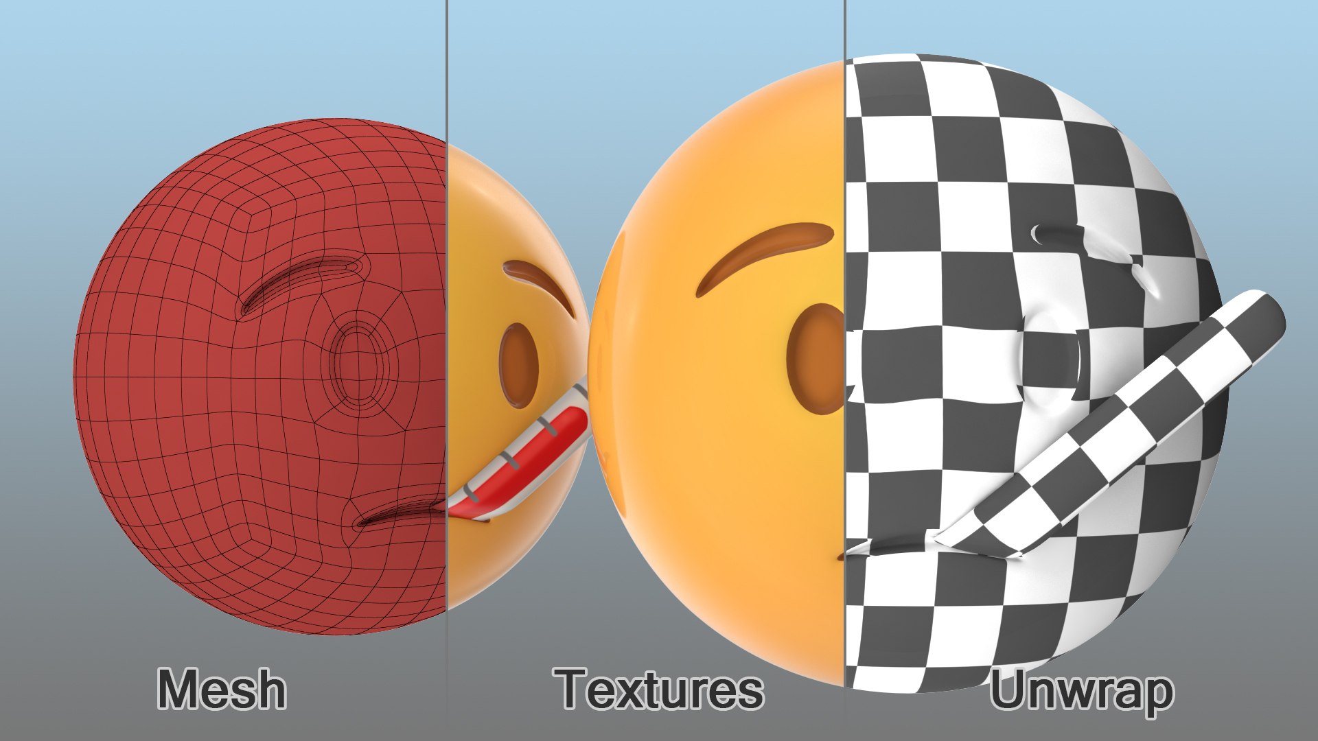 Sick Emoji 3D - TurboSquid 1533415