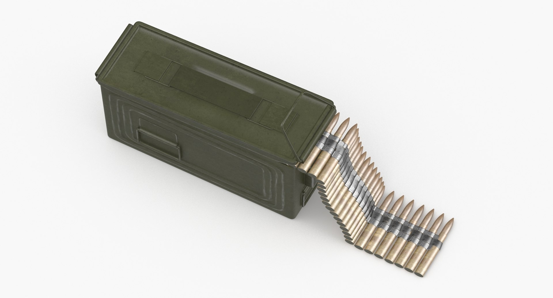 3d Model Machine Gun Ammunition Box
