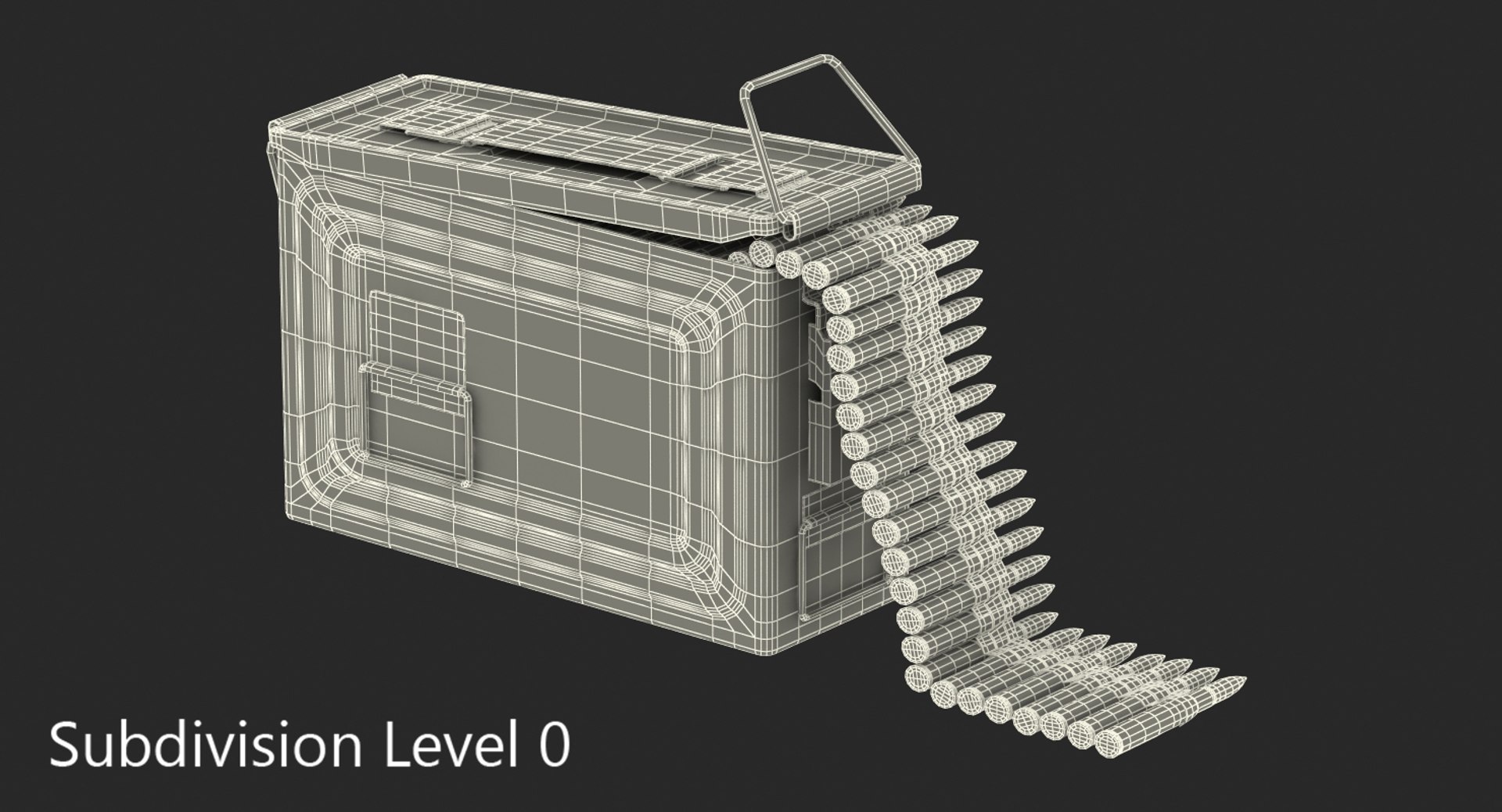 3d Model Machine Gun Ammunition Box