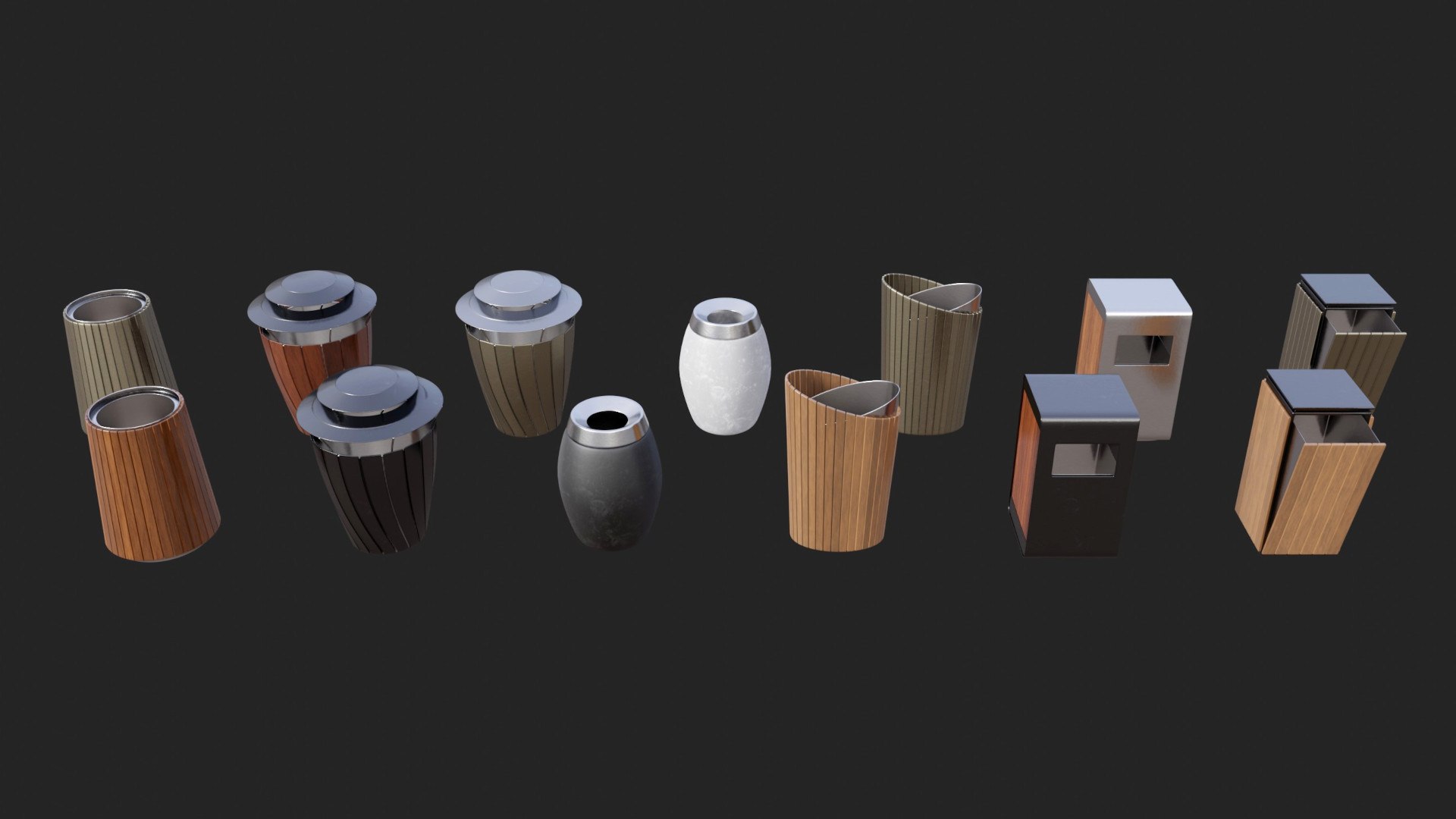 Street Objects Asset Pack 3D Model - TurboSquid 1710177
