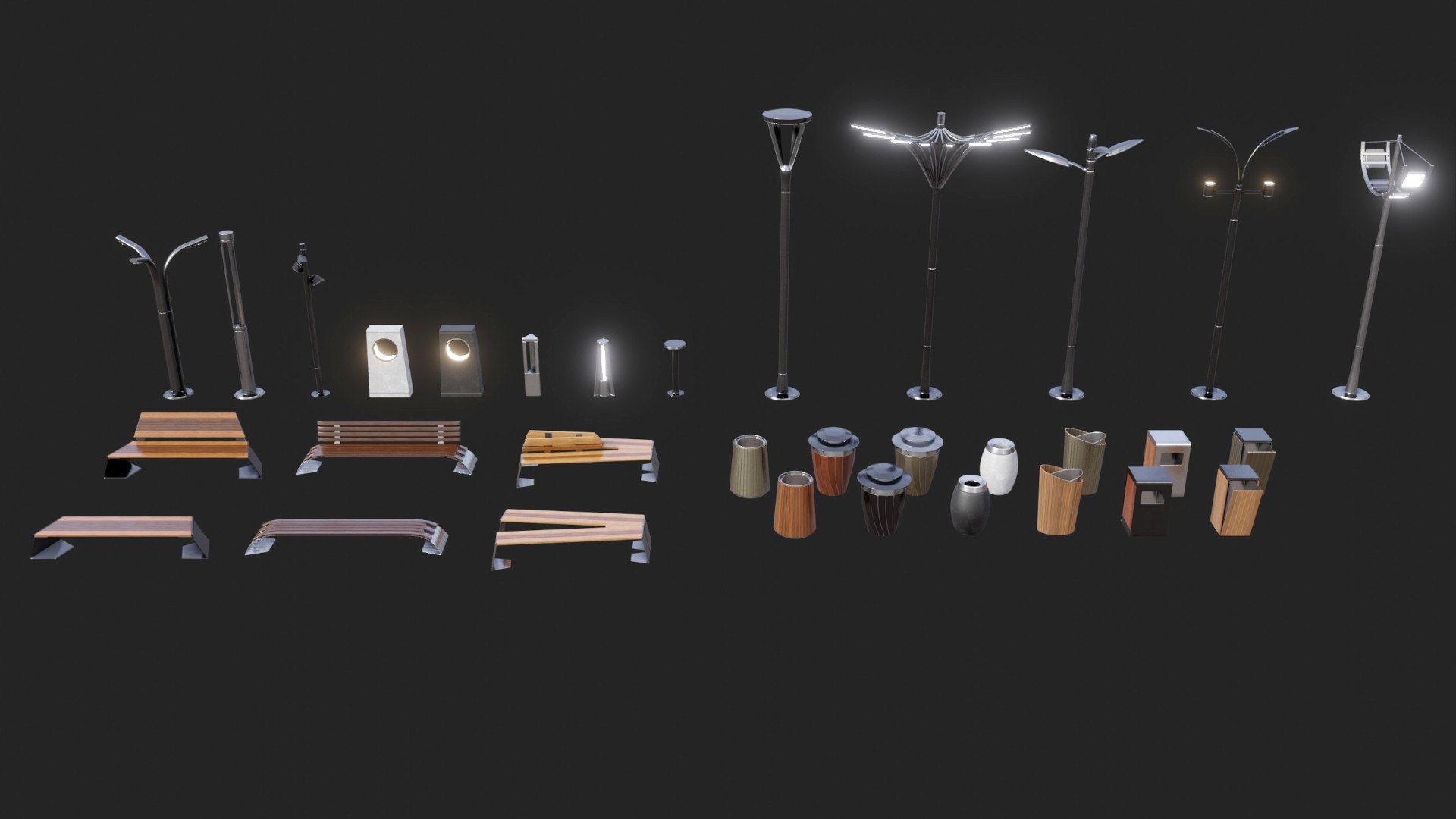 Street Objects Asset Pack 3D Model - TurboSquid 1710177