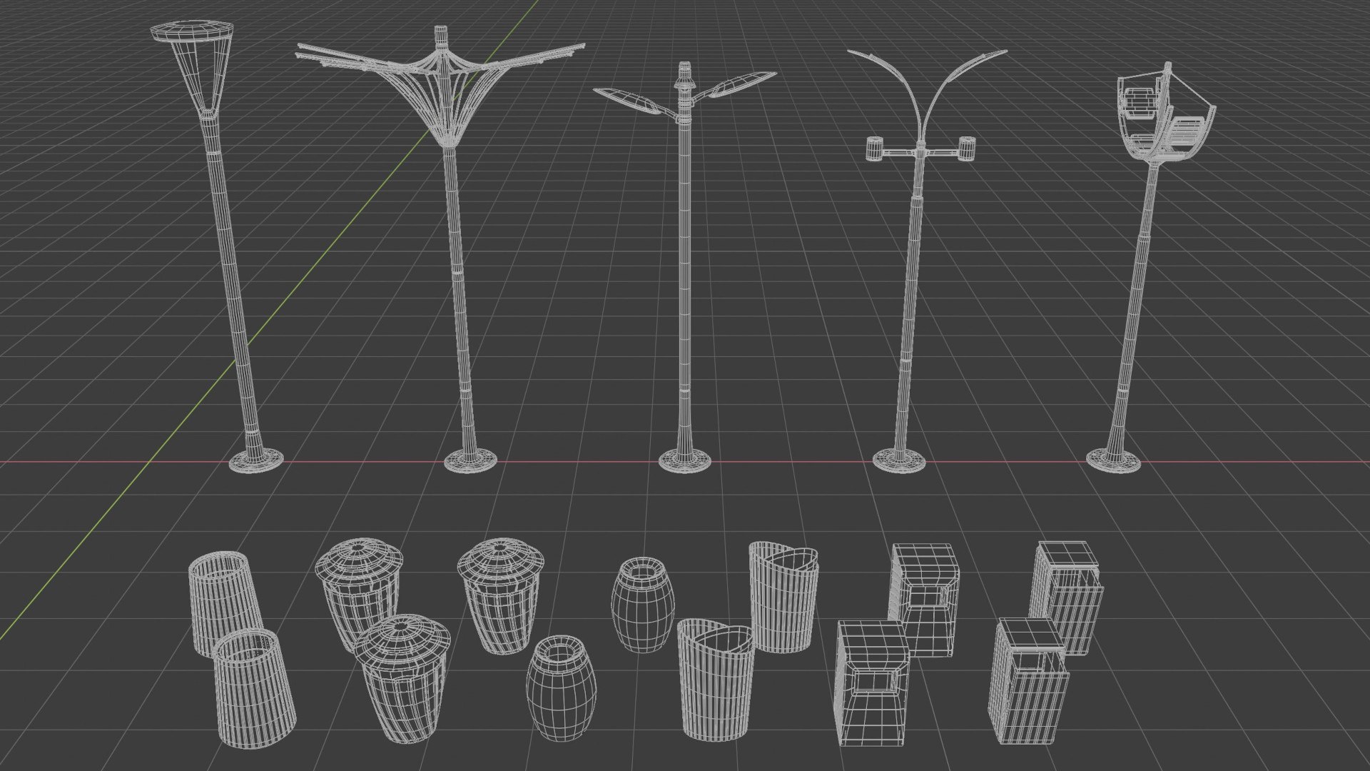 Street Objects Asset Pack 3D Model - TurboSquid 1710177