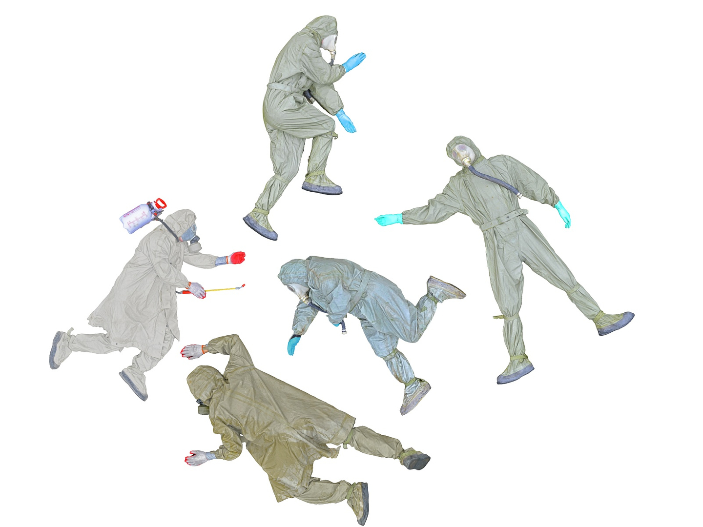3D dead soldiers chemical attack model - TurboSquid 1520609