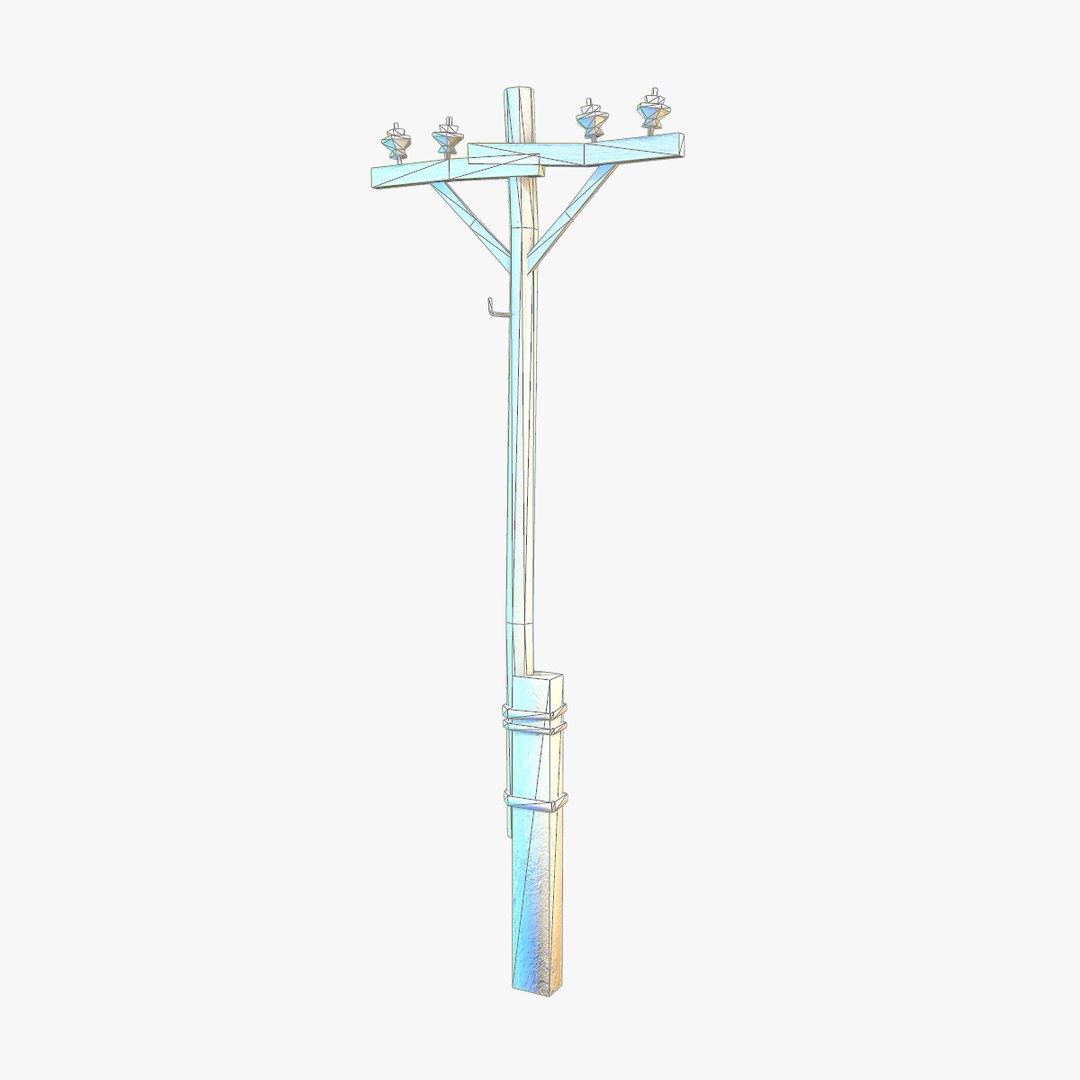 Electric Pole Wire 3d Model
