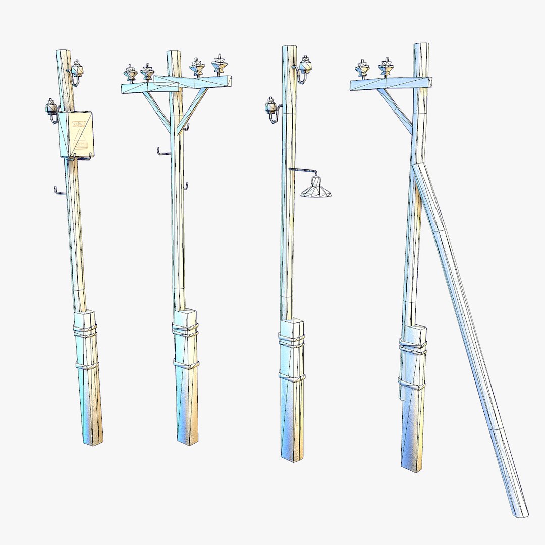 Electric Pole Wire 3d Model