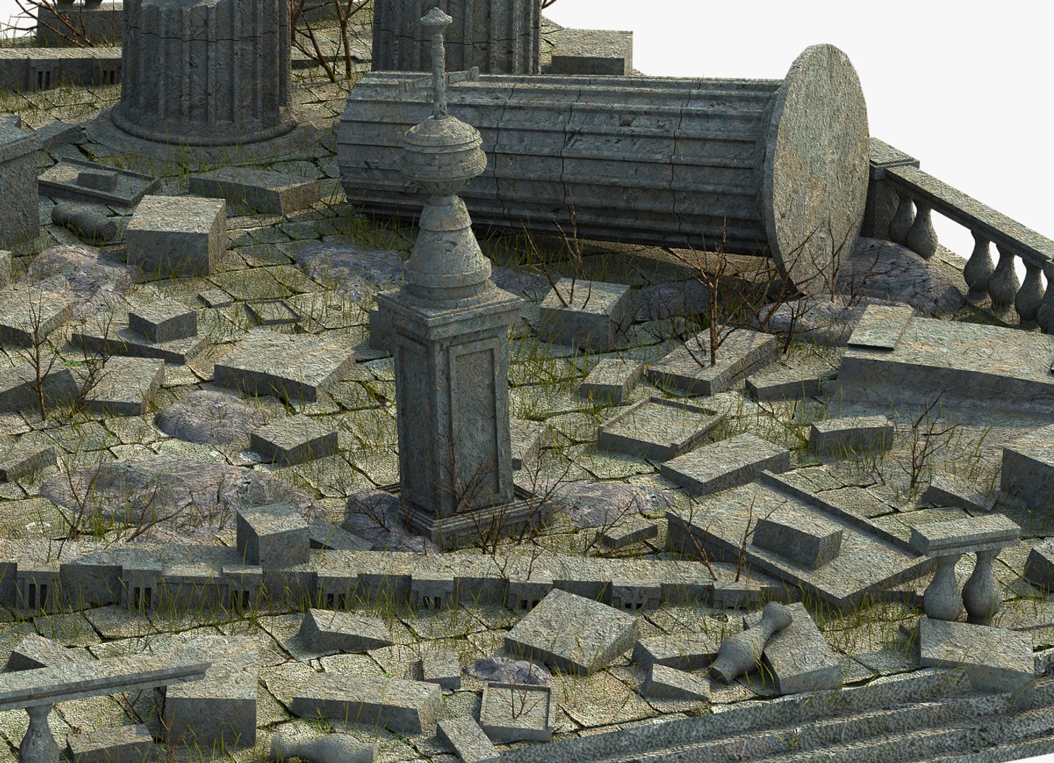 3D Ruins Model - TurboSquid 1683787