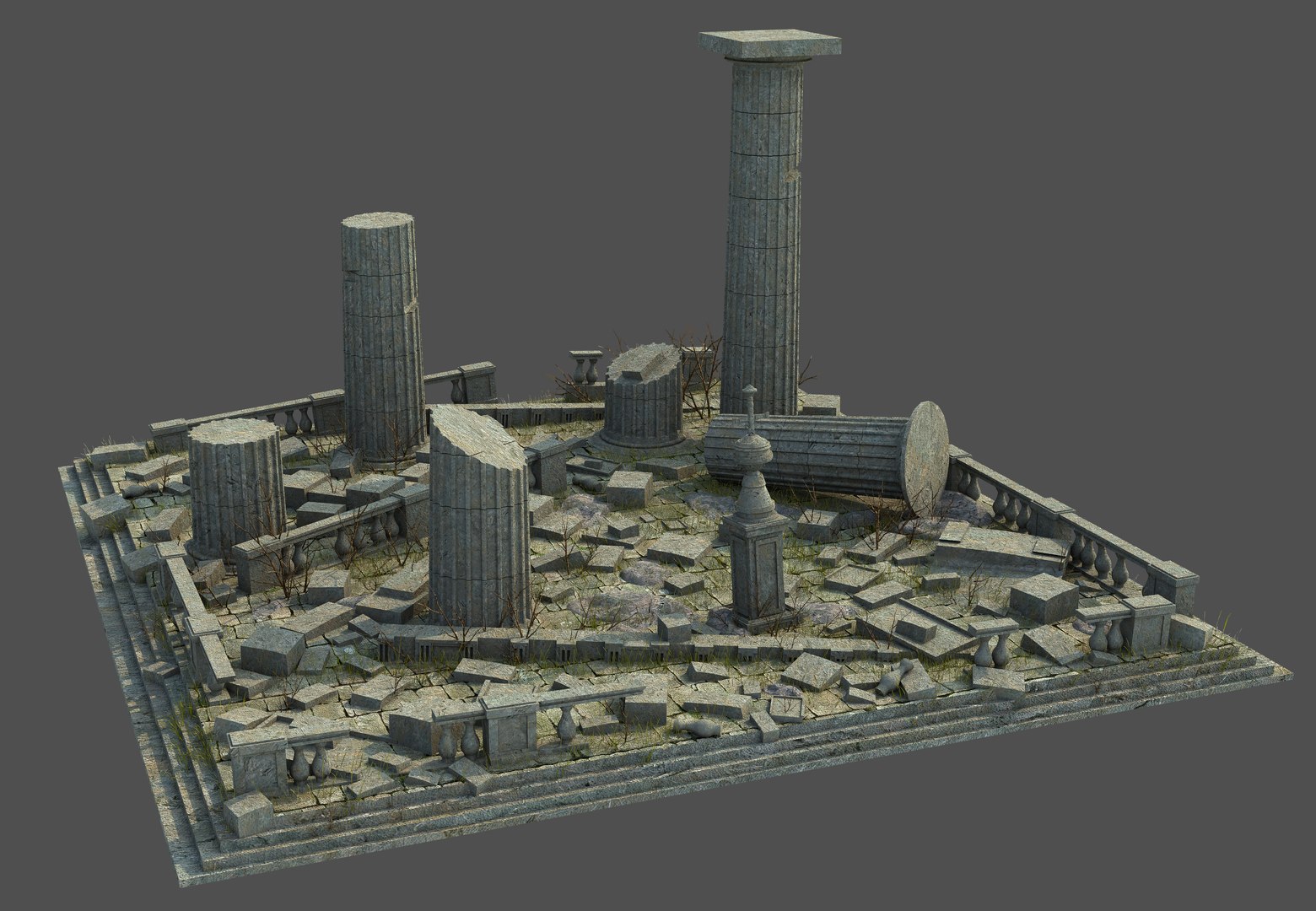3D Ruins Model - TurboSquid 1683787