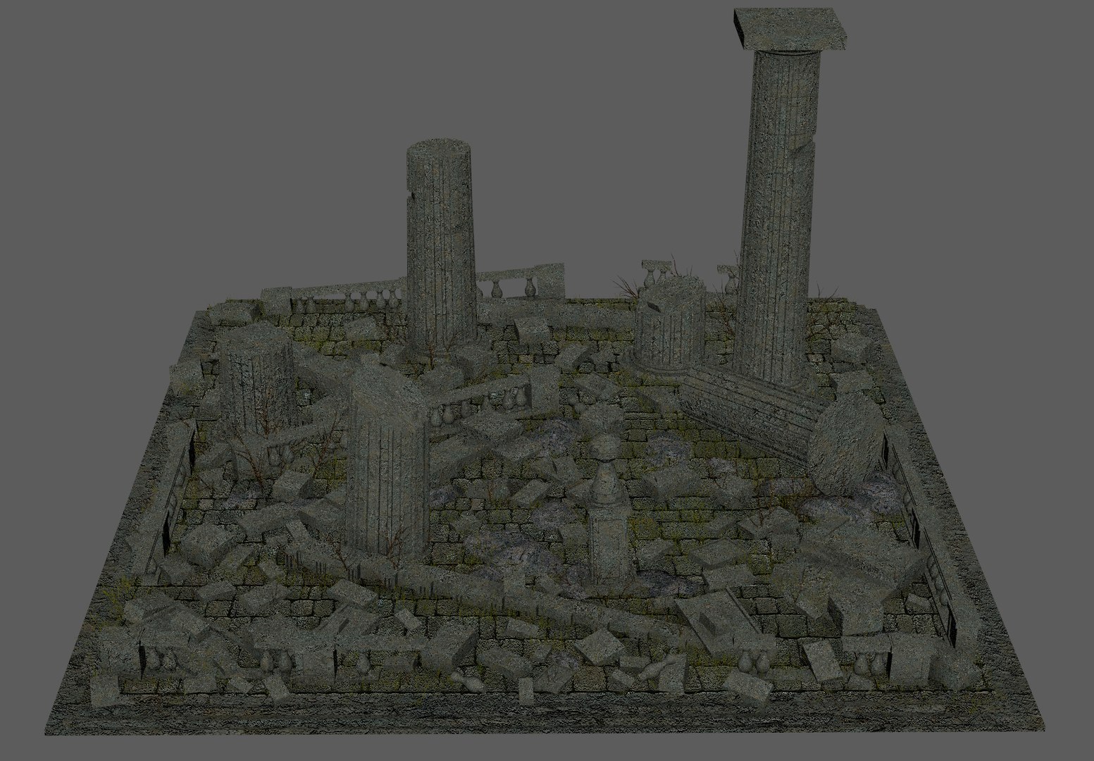 3D Ruins Model - TurboSquid 1683787