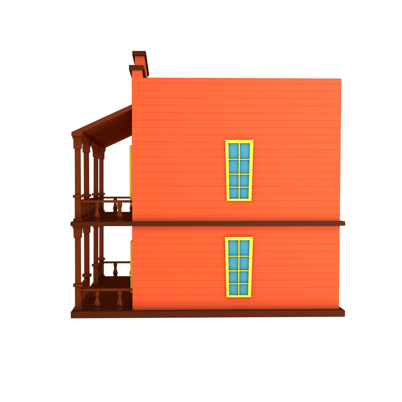 3D cartoon building hotel - TurboSquid 1550013