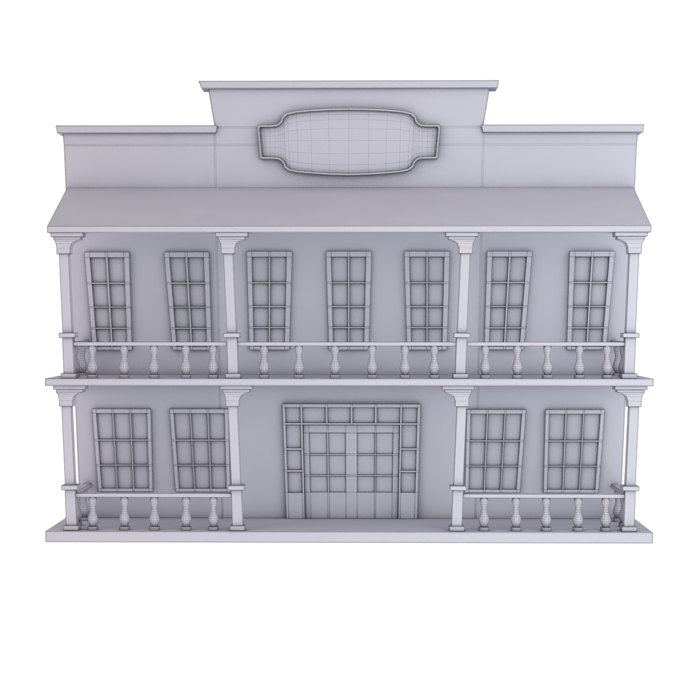 3D cartoon building hotel - TurboSquid 1550013