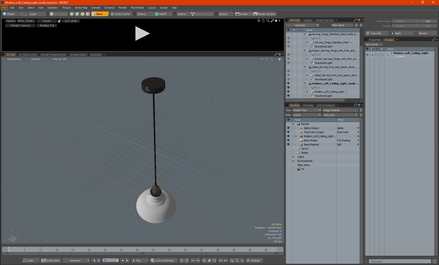 Modern Loft Ceiling Light 3D Model - TurboSquid 2022373