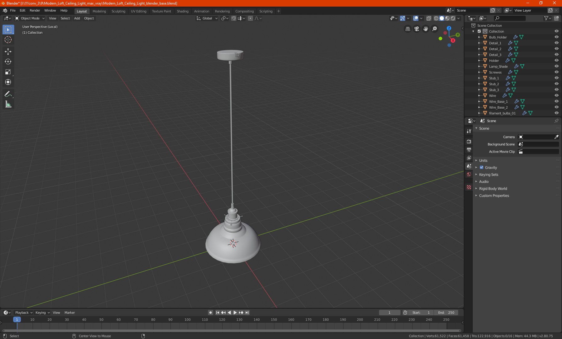 Modern Loft Ceiling Light 3D Model - TurboSquid 2022373