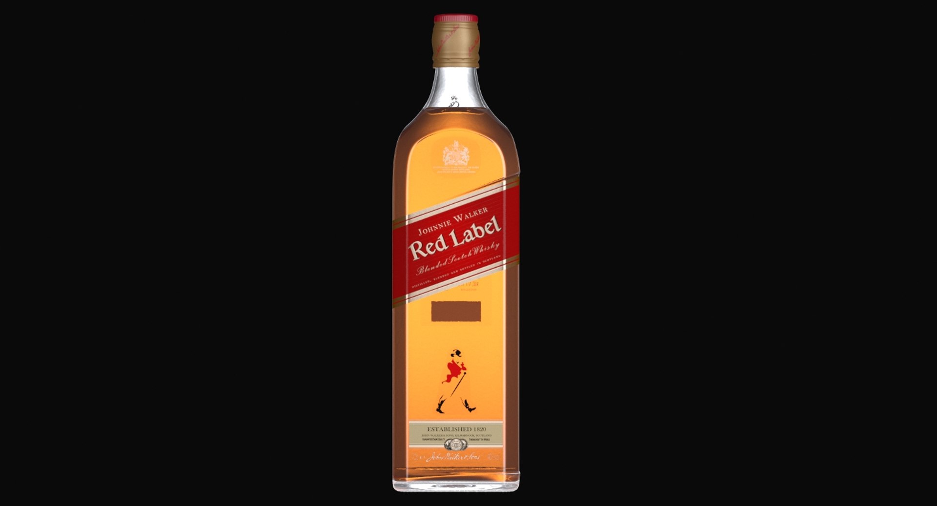 3D Johnnie Walker Red Label Bottle - TurboSquid 1389177