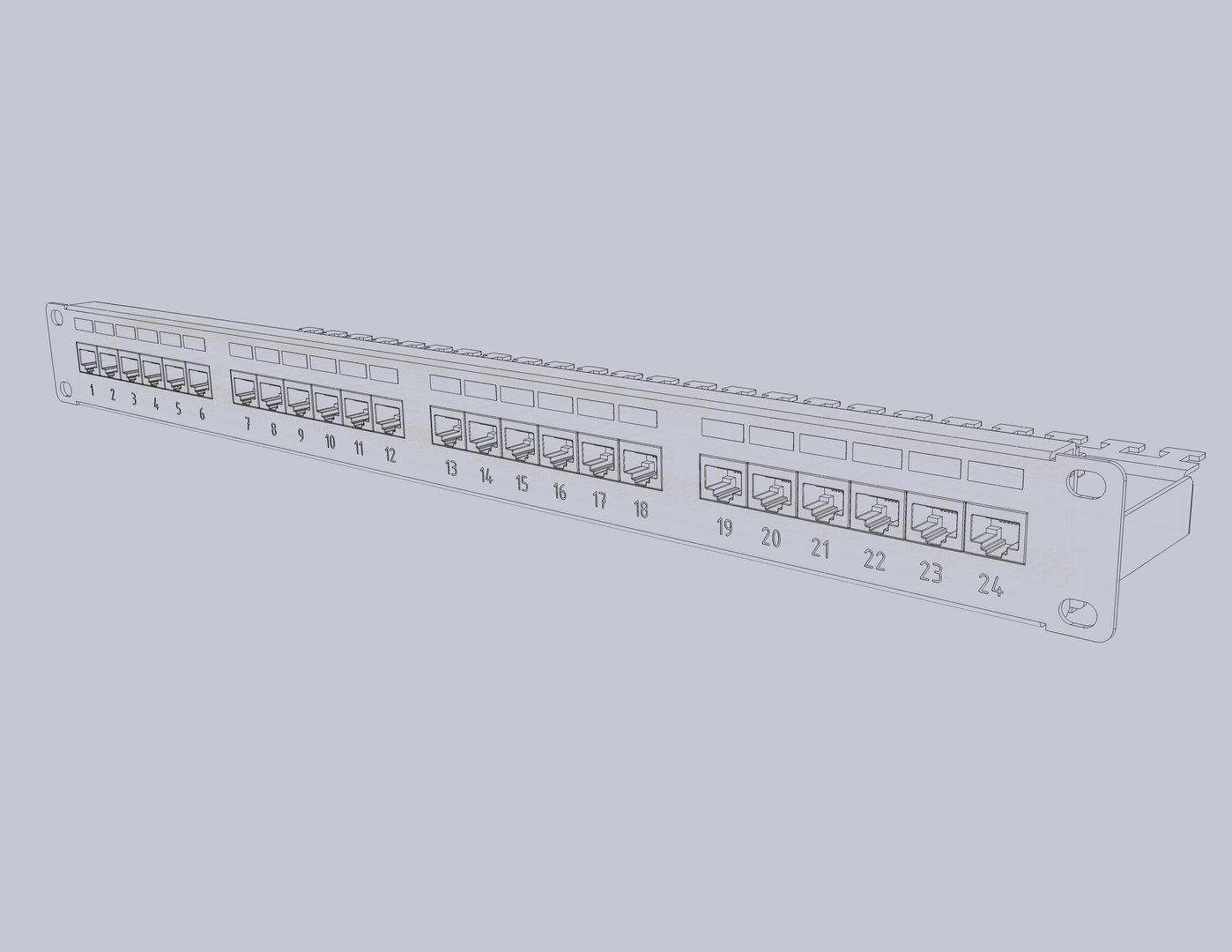 Patch Panel 3D - TurboSquid 1642463
